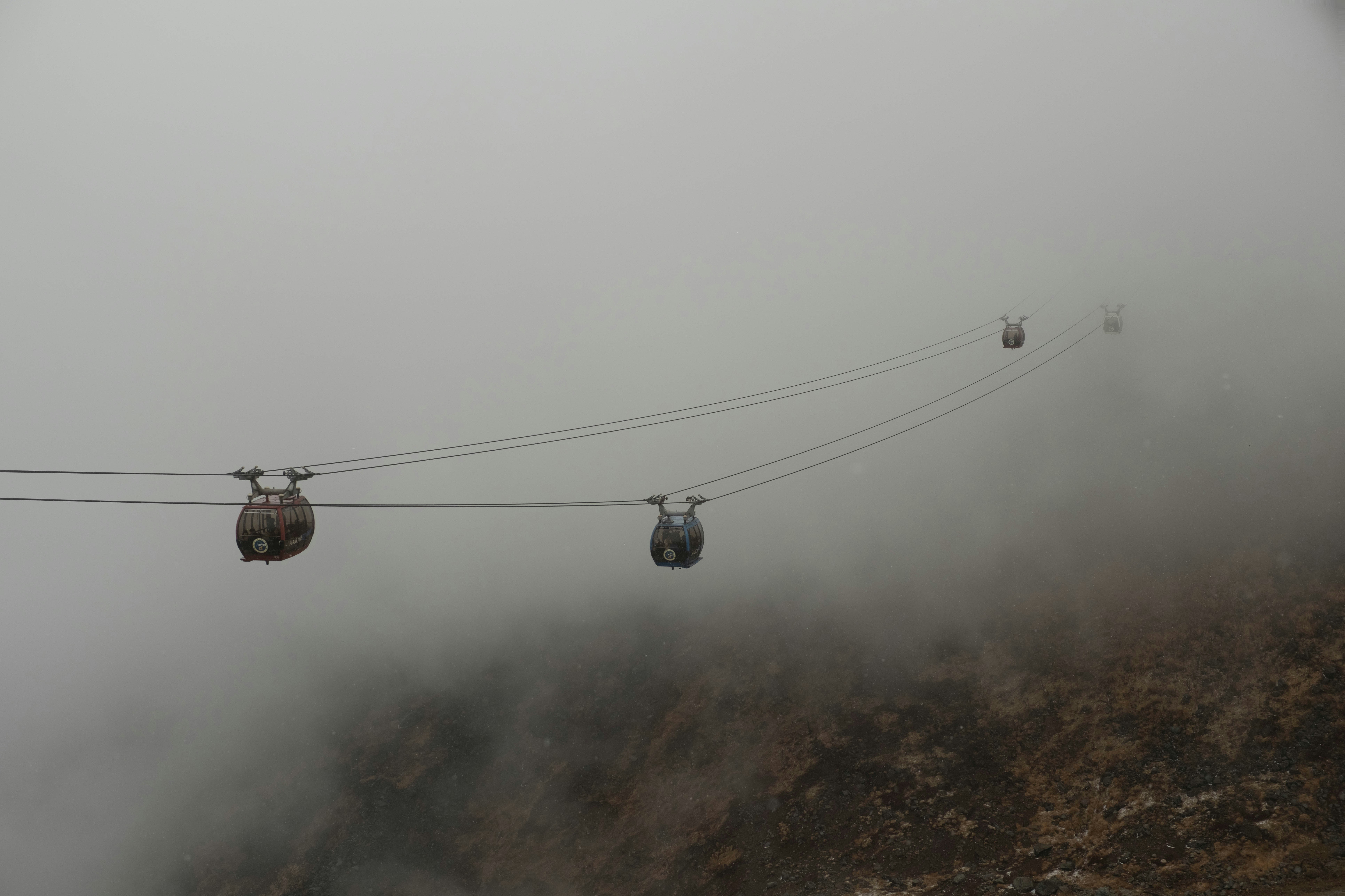 Ridge Cable Cars in Silent Mist