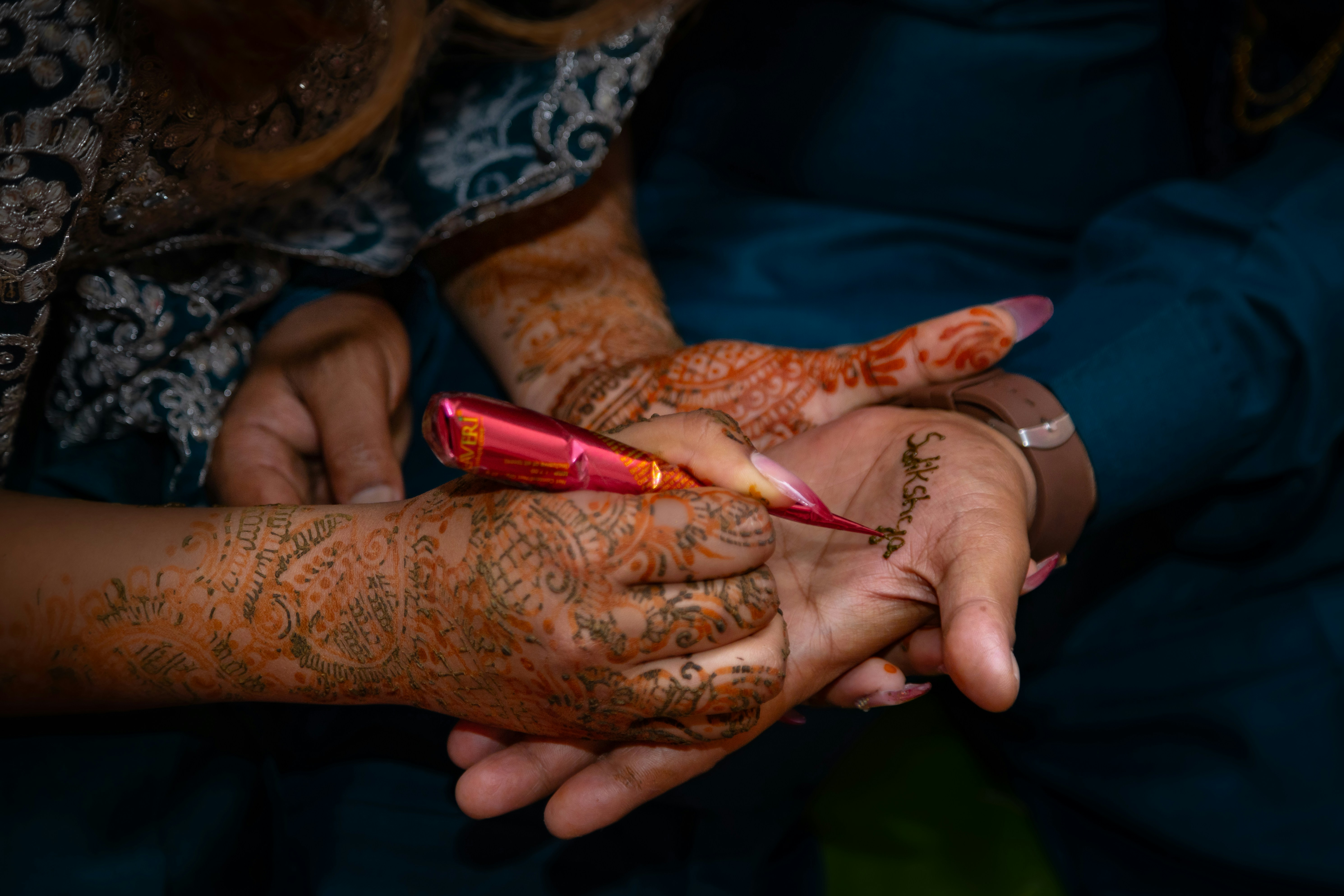 Henna Threads and Dabs: Hands in Motion