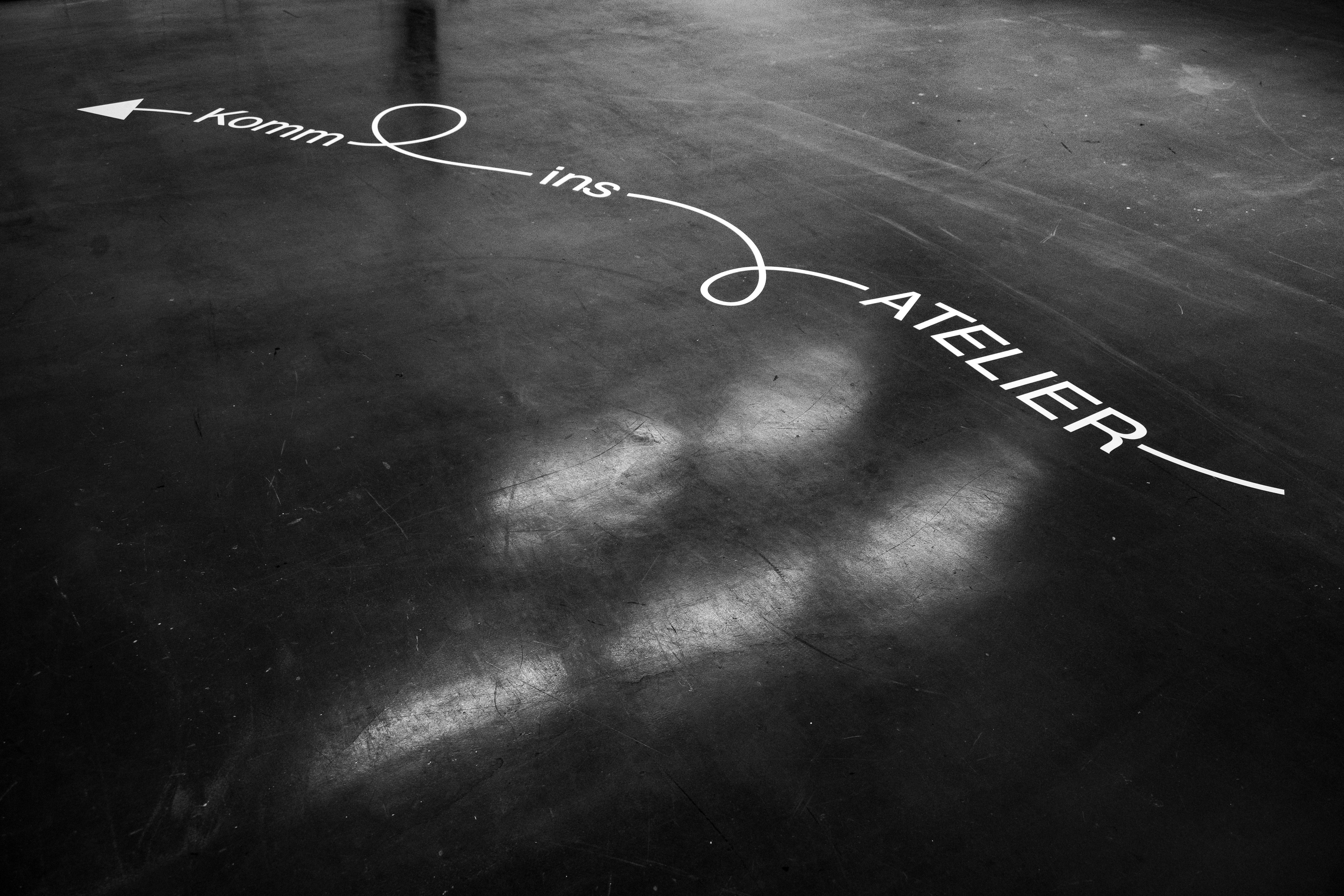 Spiral Path Across a Worn Stage