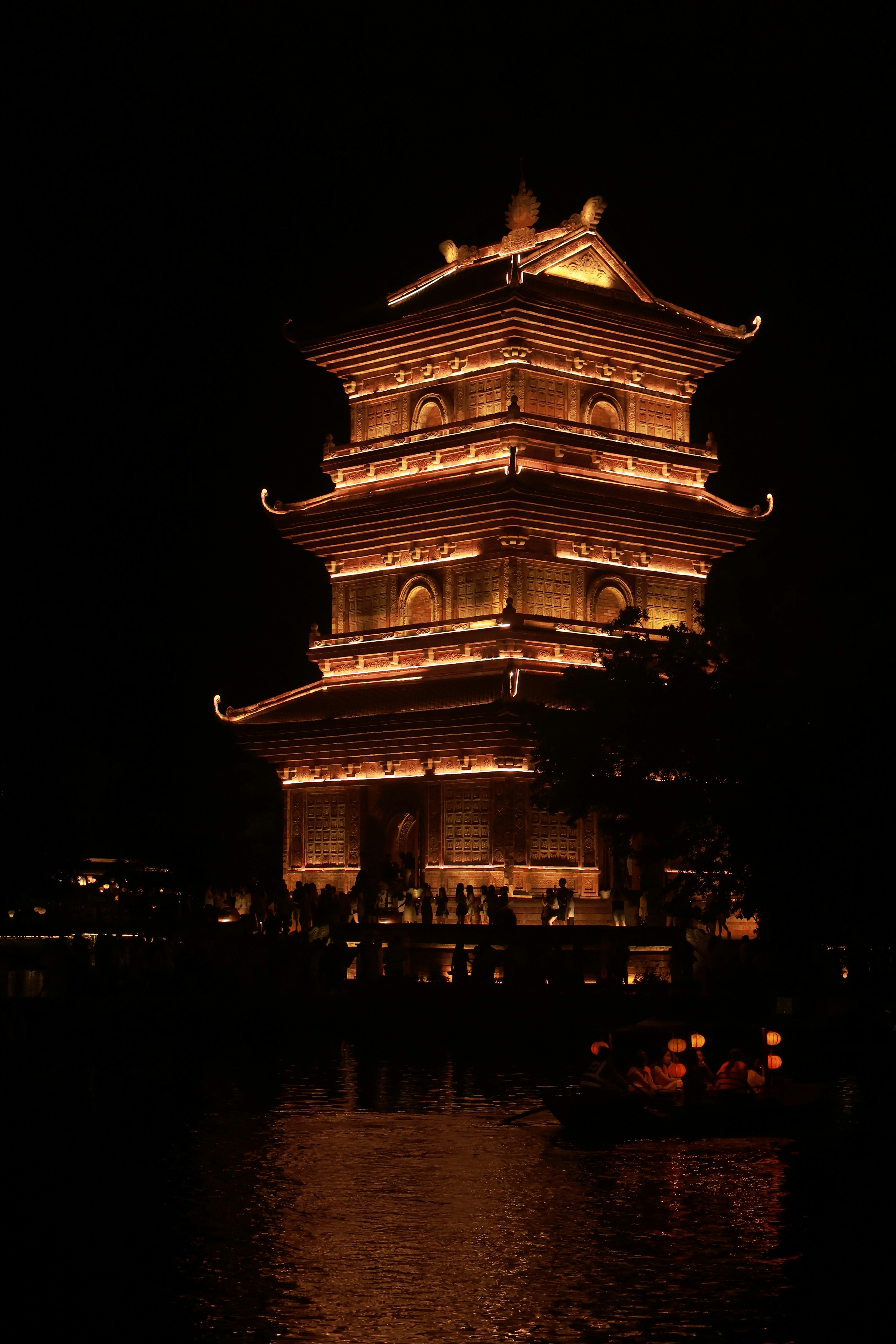 Luminous Pagoda After Dark