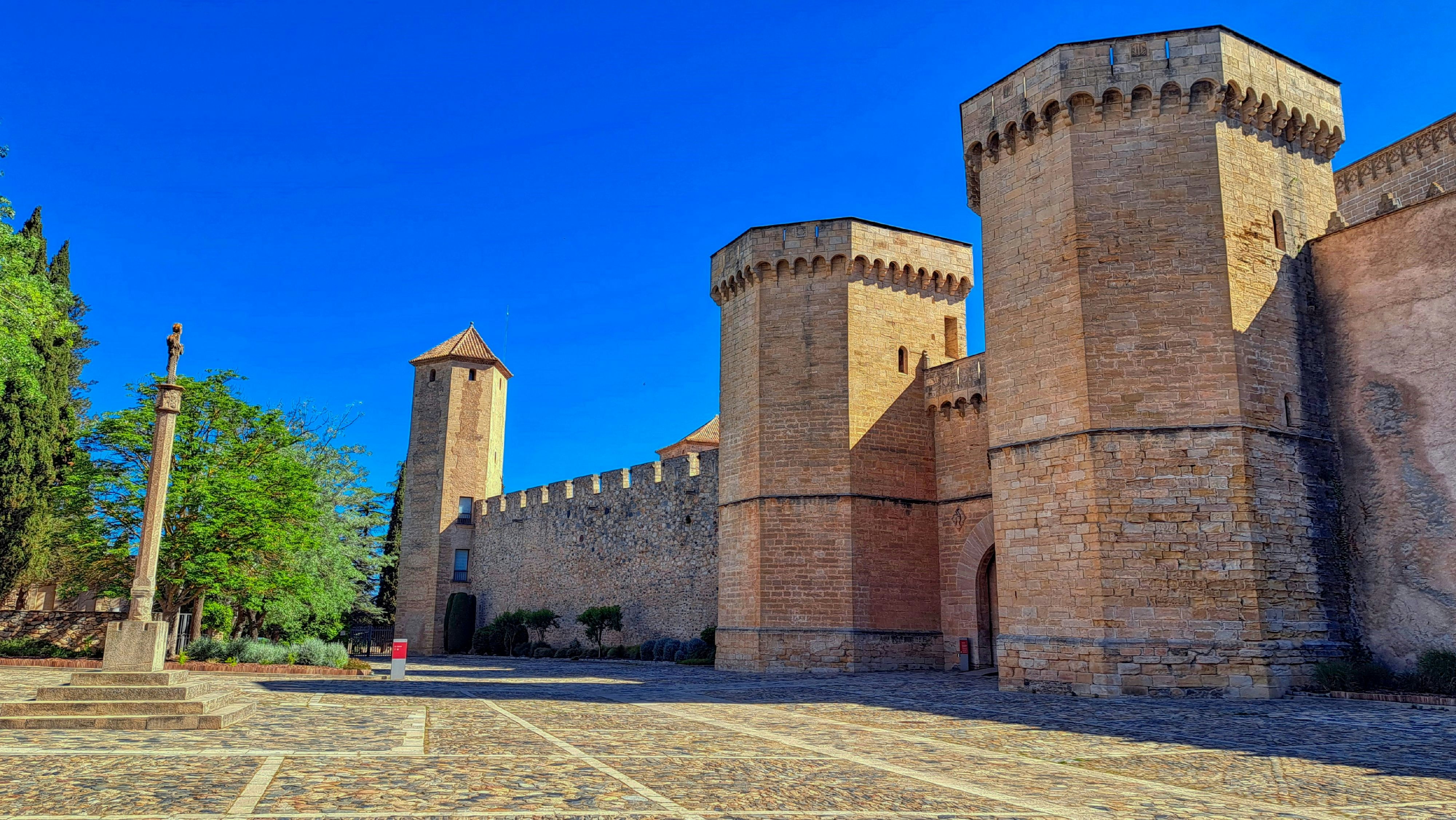 Stone Bastion Gate Under a Cerulean Sky