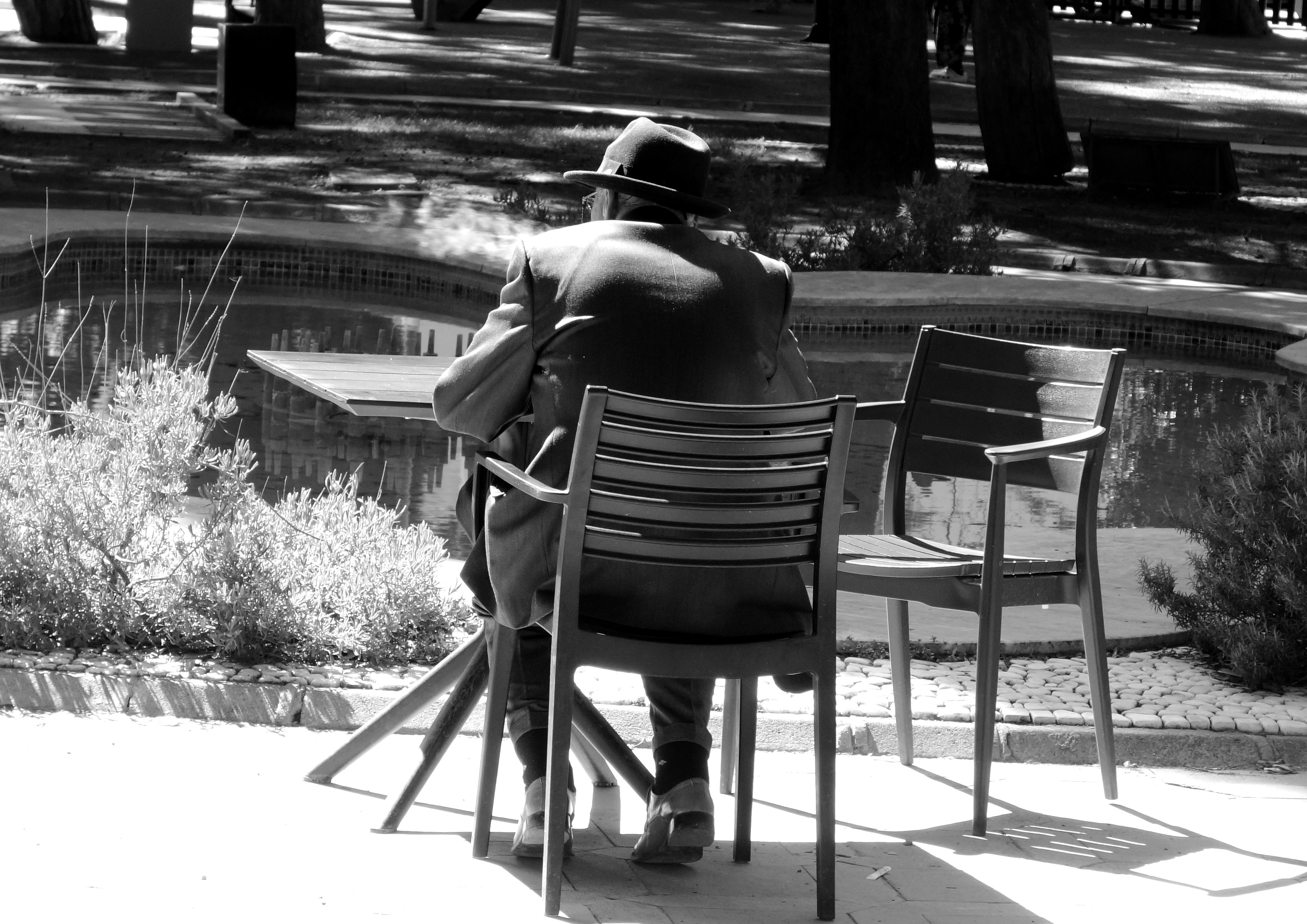Silhouette on a Bench: A Quiet Moment in the Park