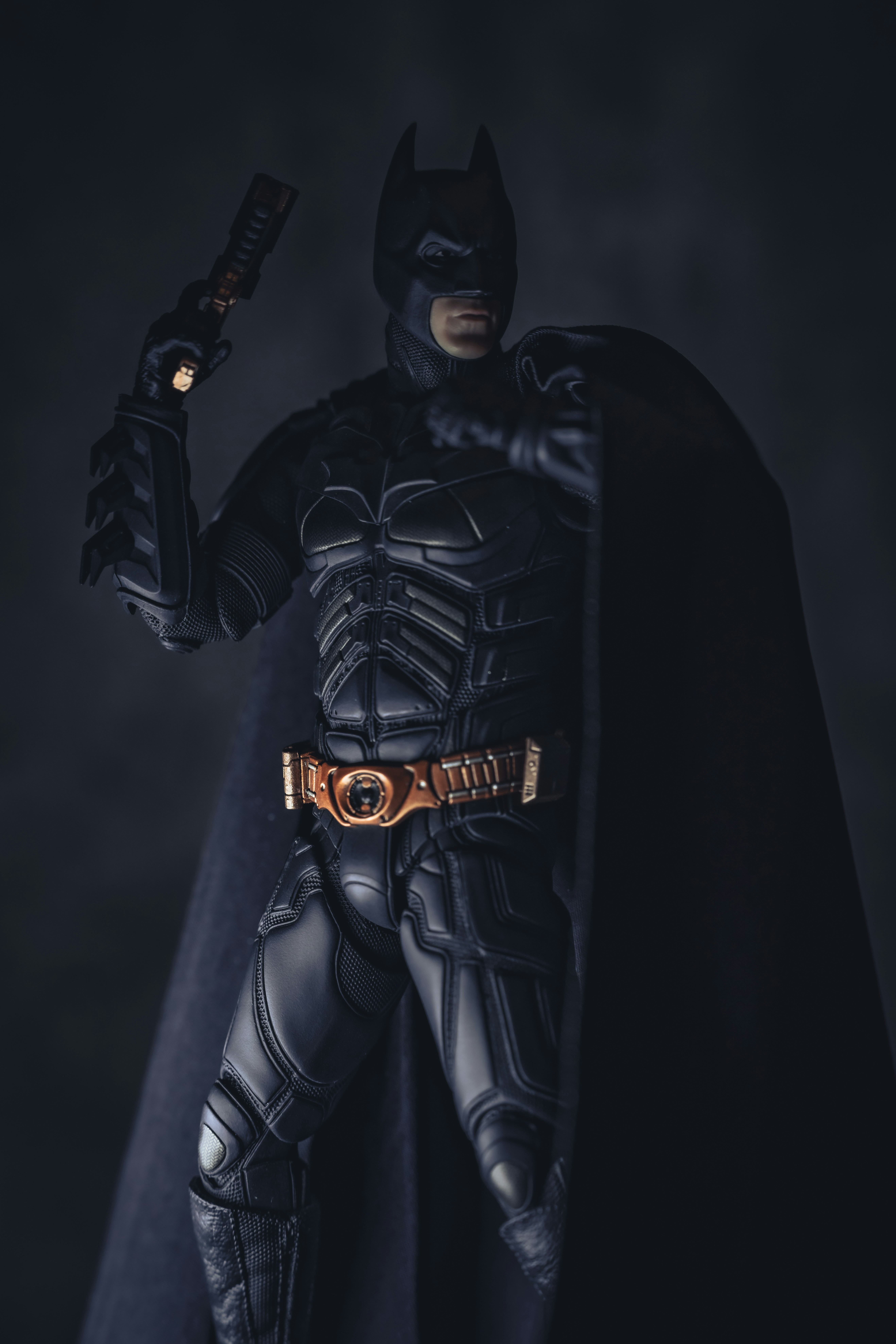 Gotham's Still Watcher: Batman Halts in the Shadow