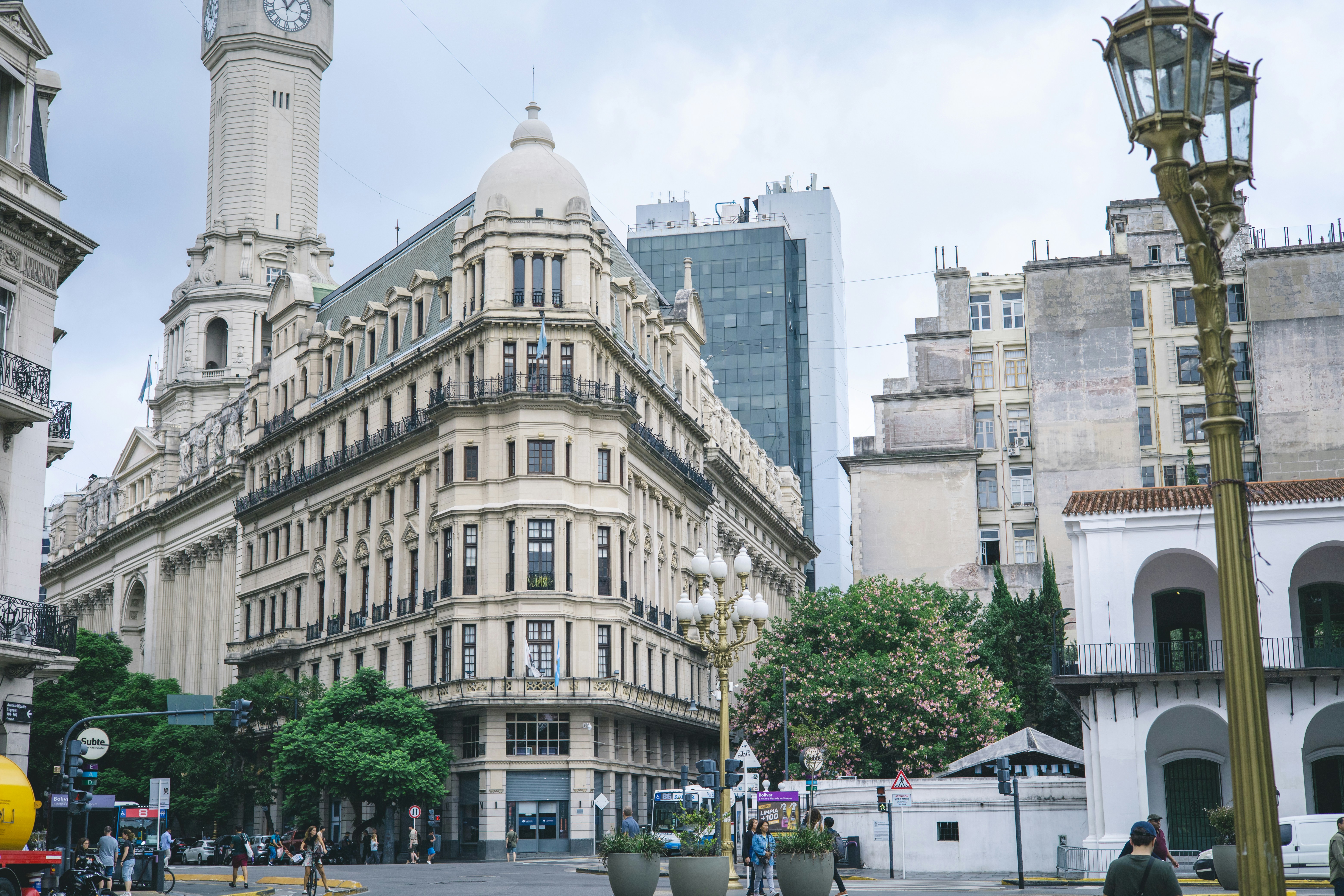 City Hall Cornerstones: A Timeless Facade Beneath Modern Skies