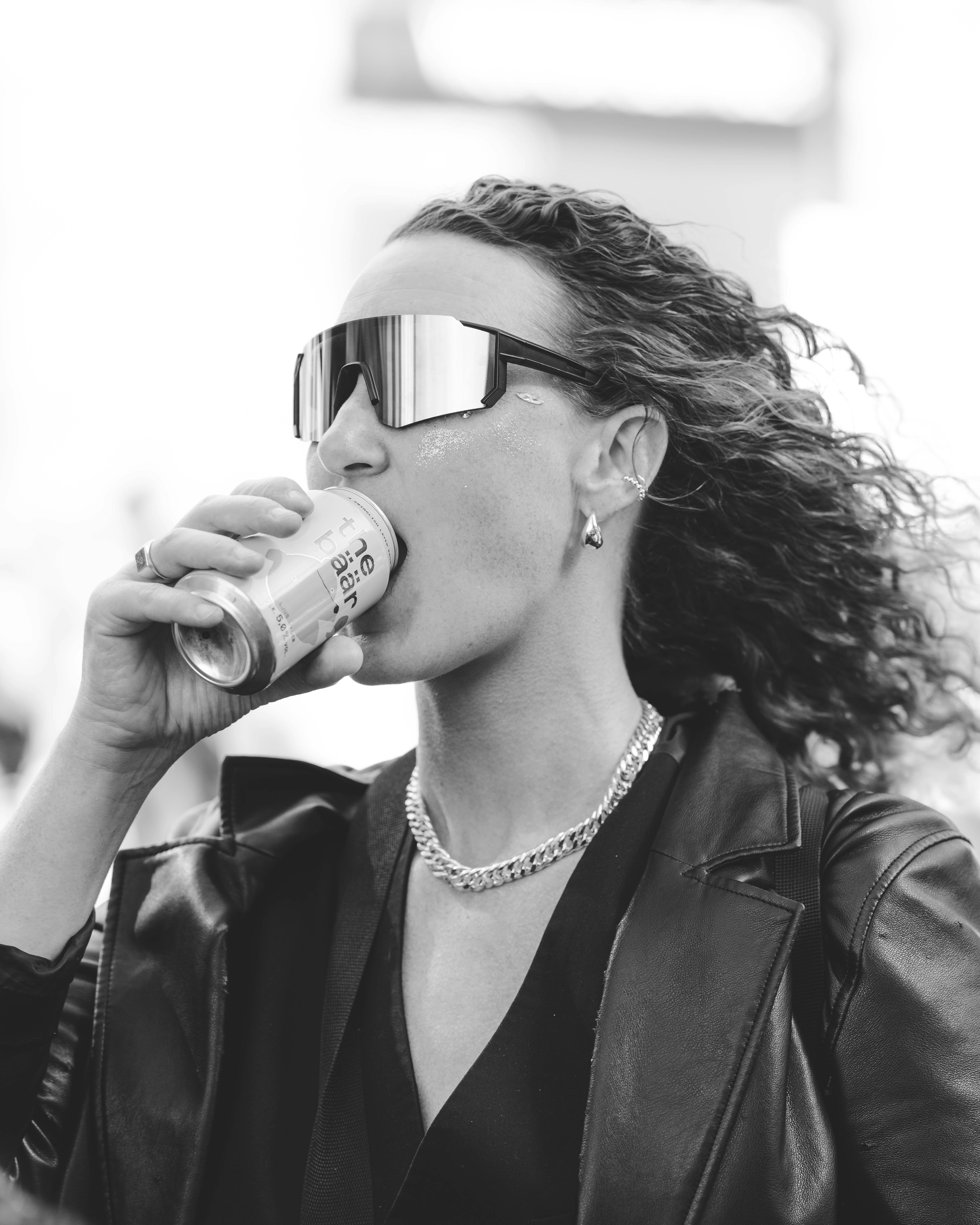 Noir Confidence: A Leather-and-Silver Moment