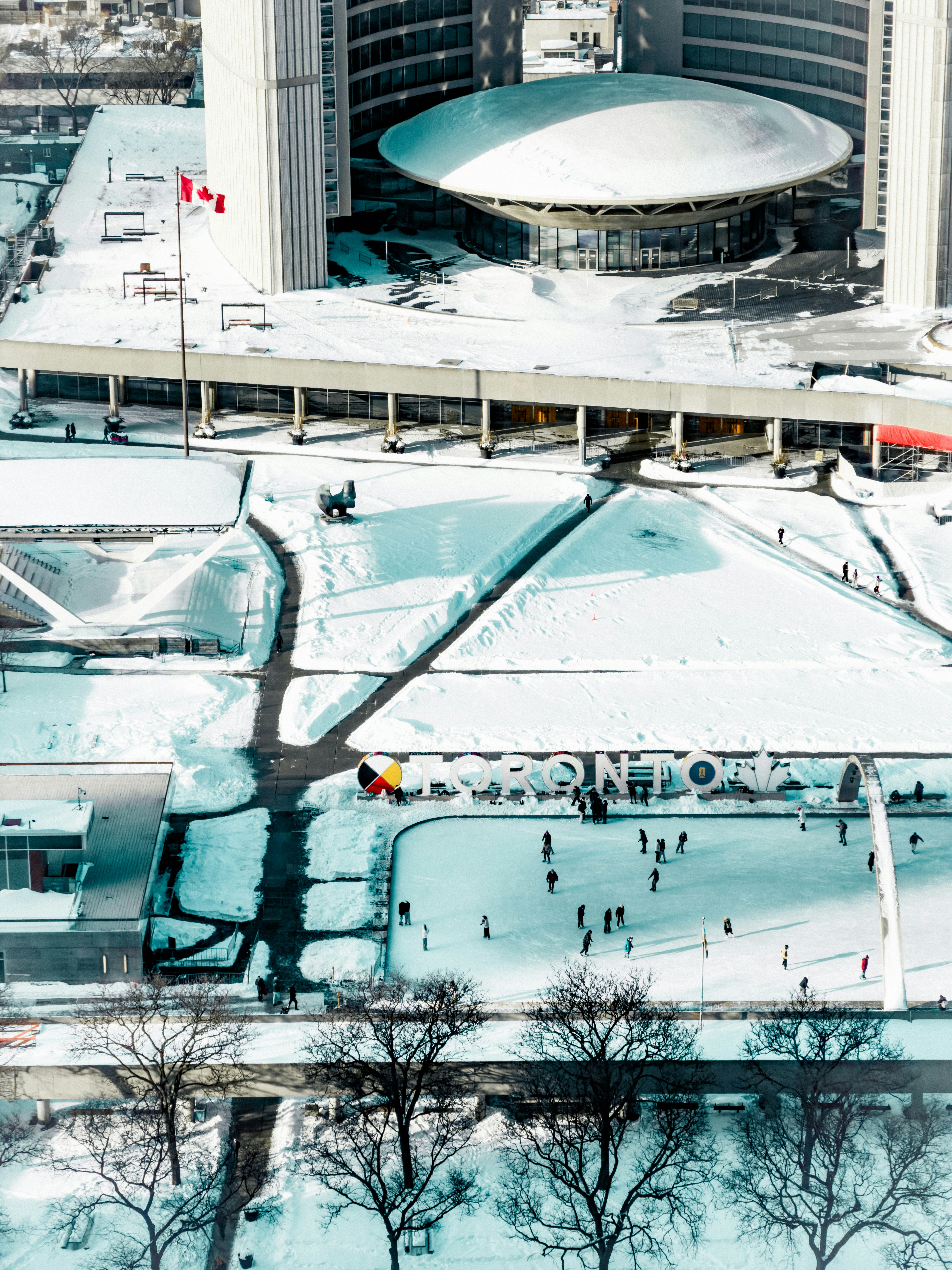 Toronto Ice: Aerial Campus Convergence Under Snow