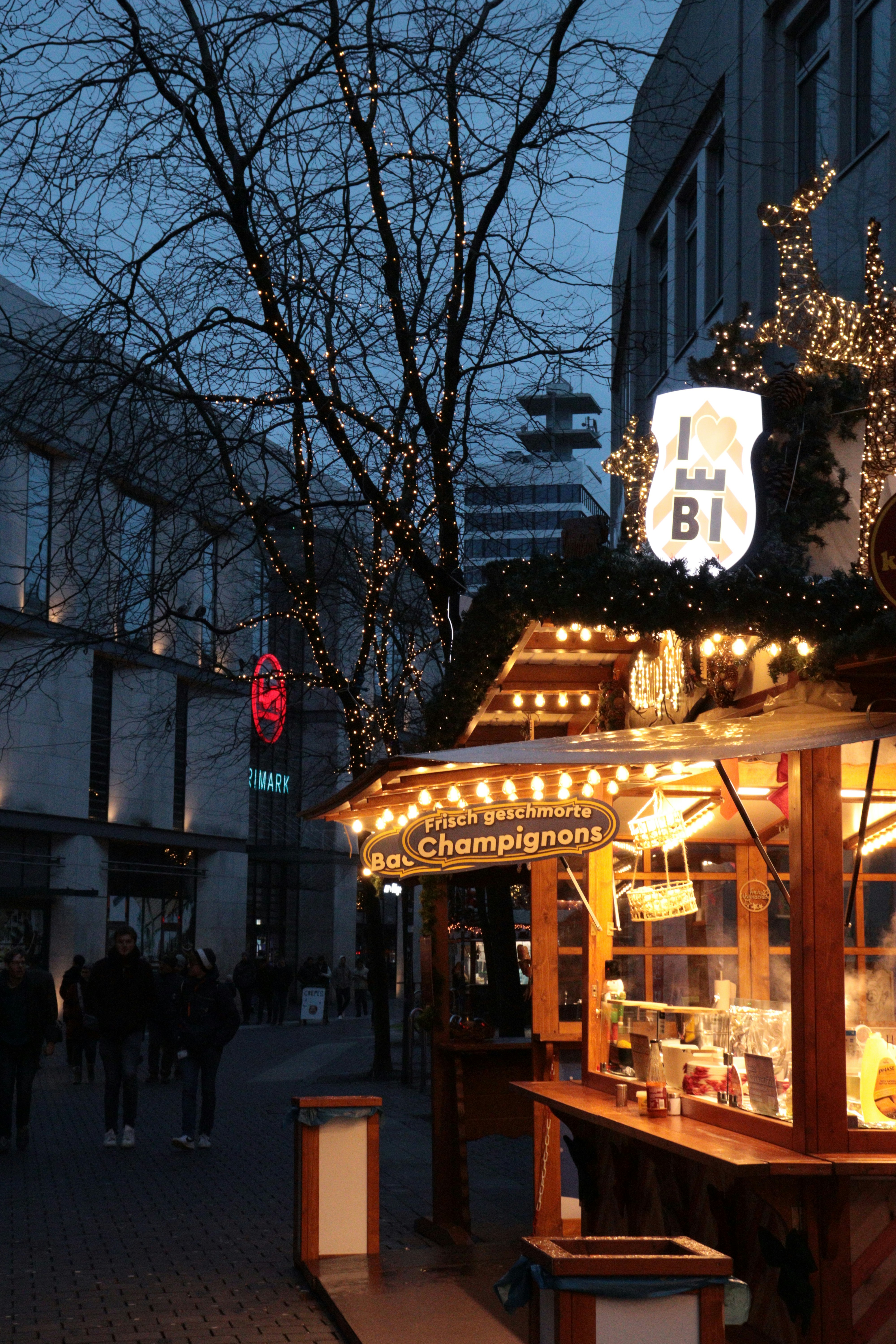 Glow of a Winter Market at Dusk