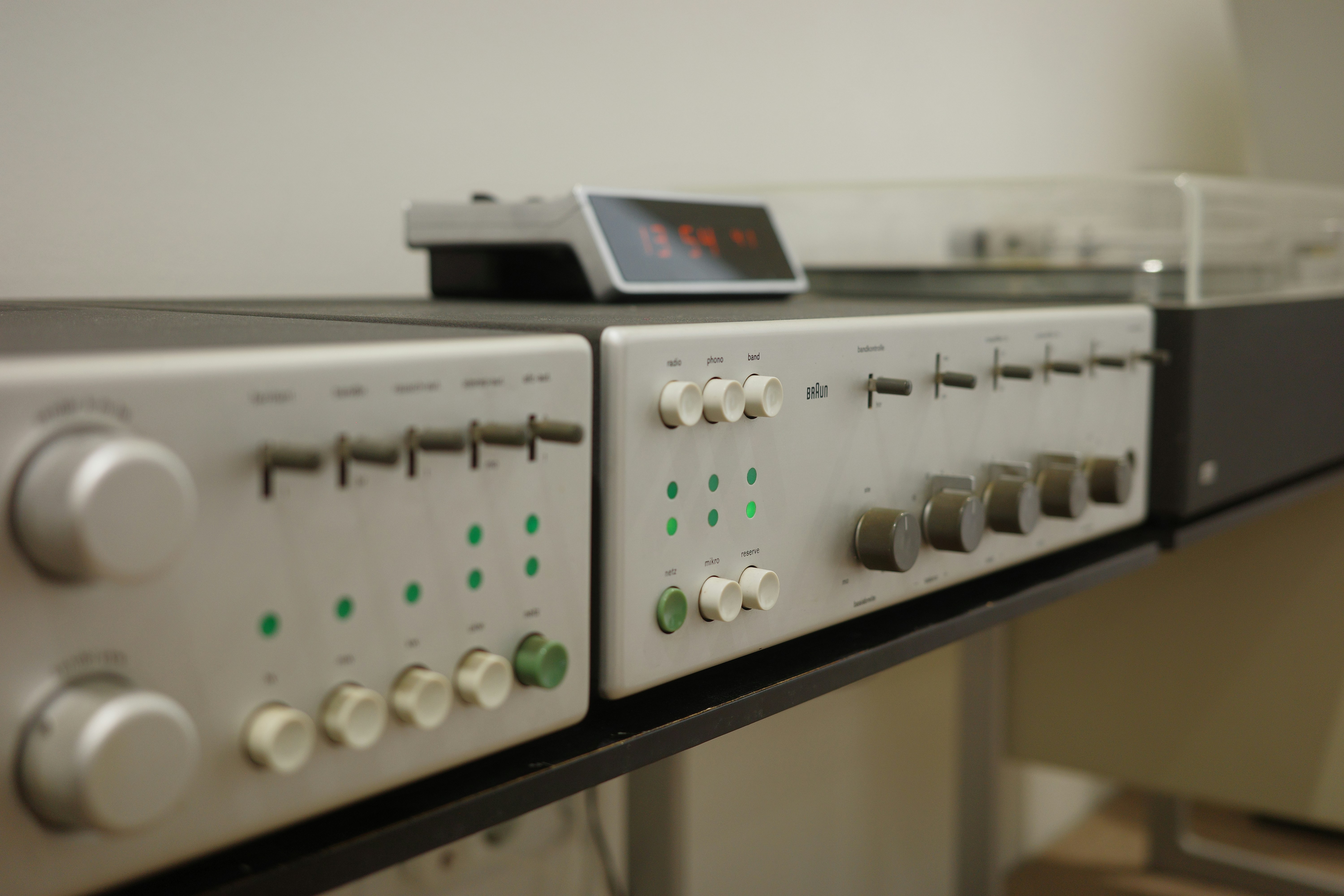 Vintage Audio Console, Quietly Reigning Over a Studio Shelf
