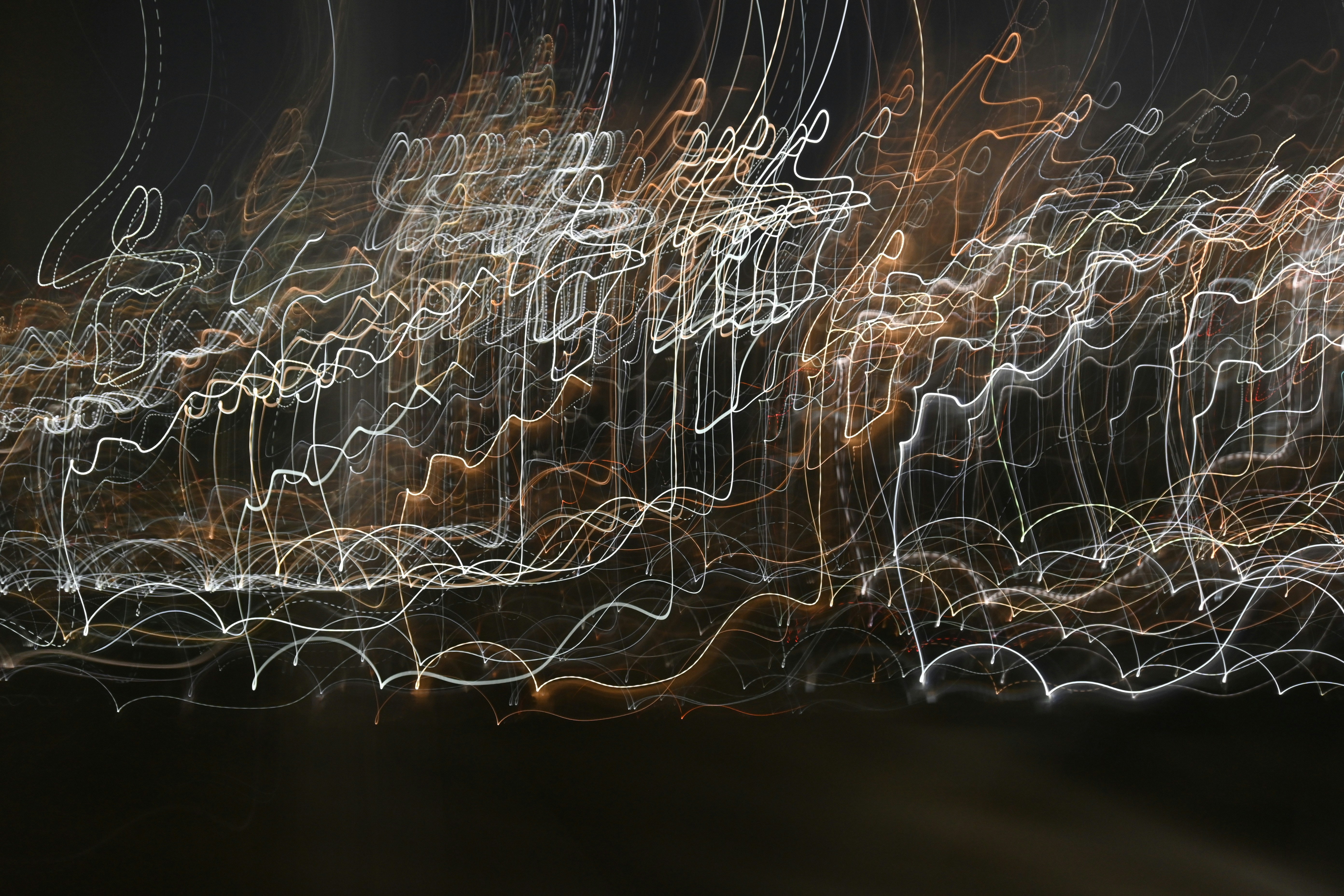 Night Lattice: Abstract Light Trails in Motion