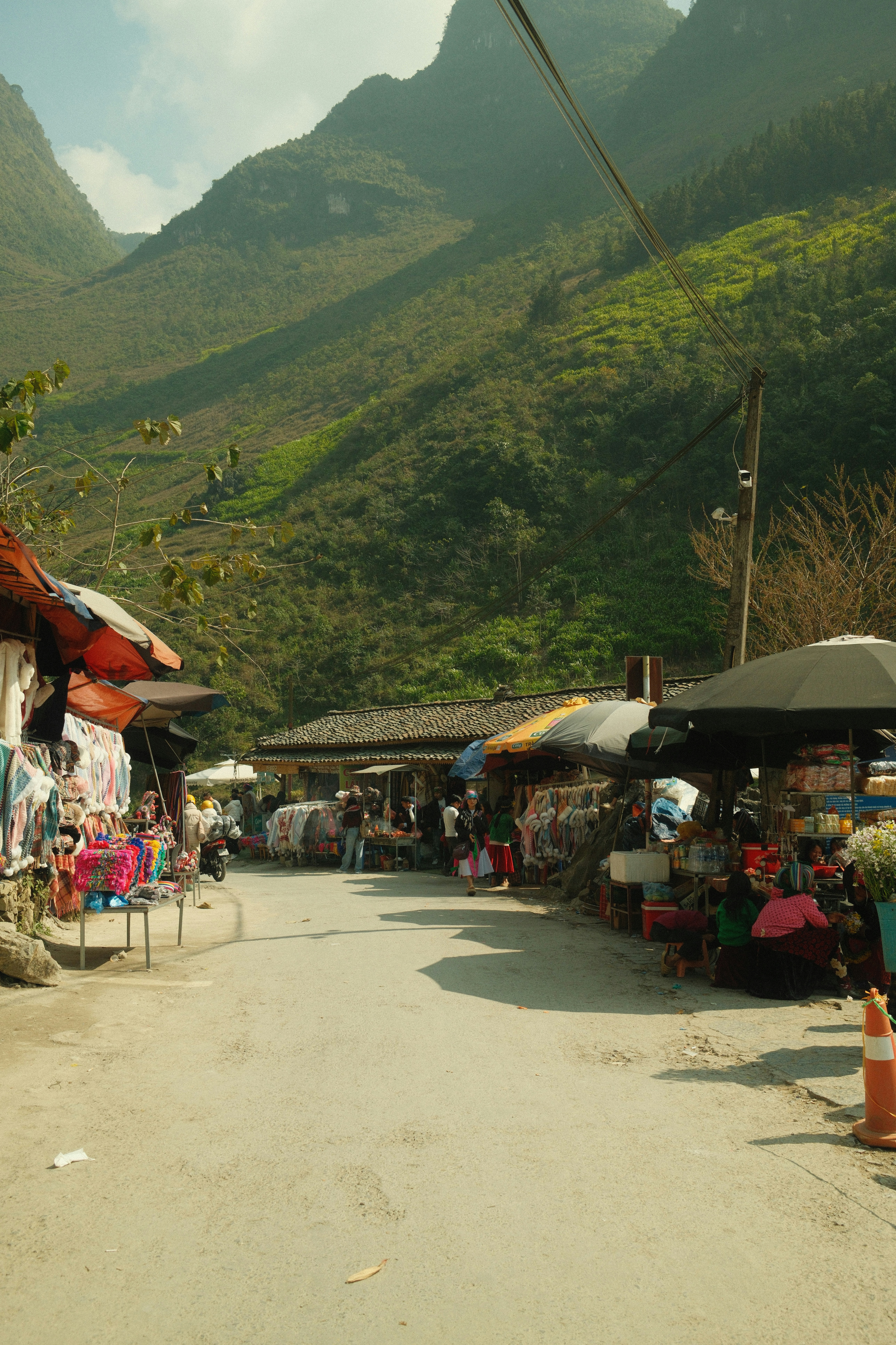 Market Lane Winds Through a Mountain Vale