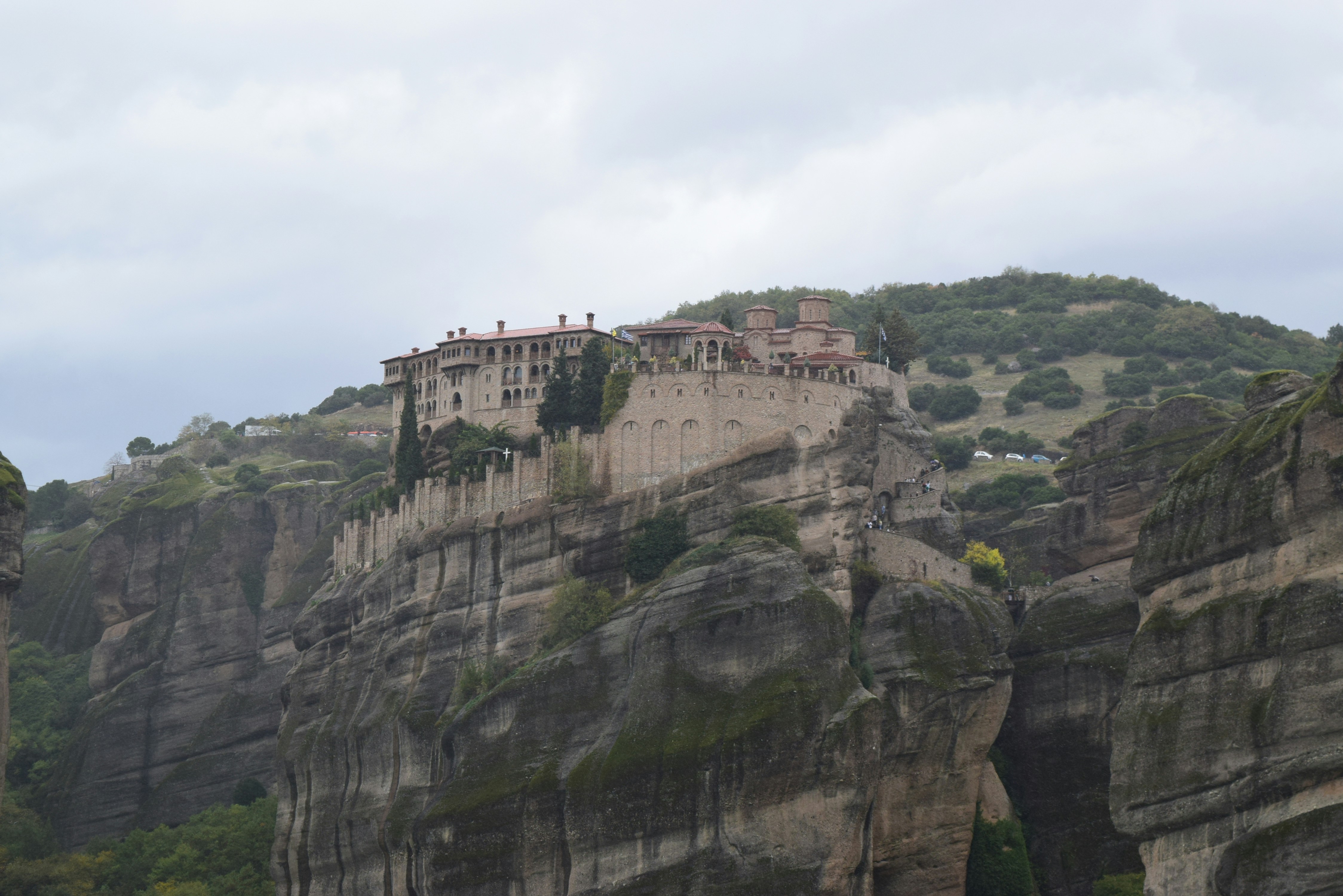 Clifftop Monastery Casting a Weathered Shadow over the Gorge