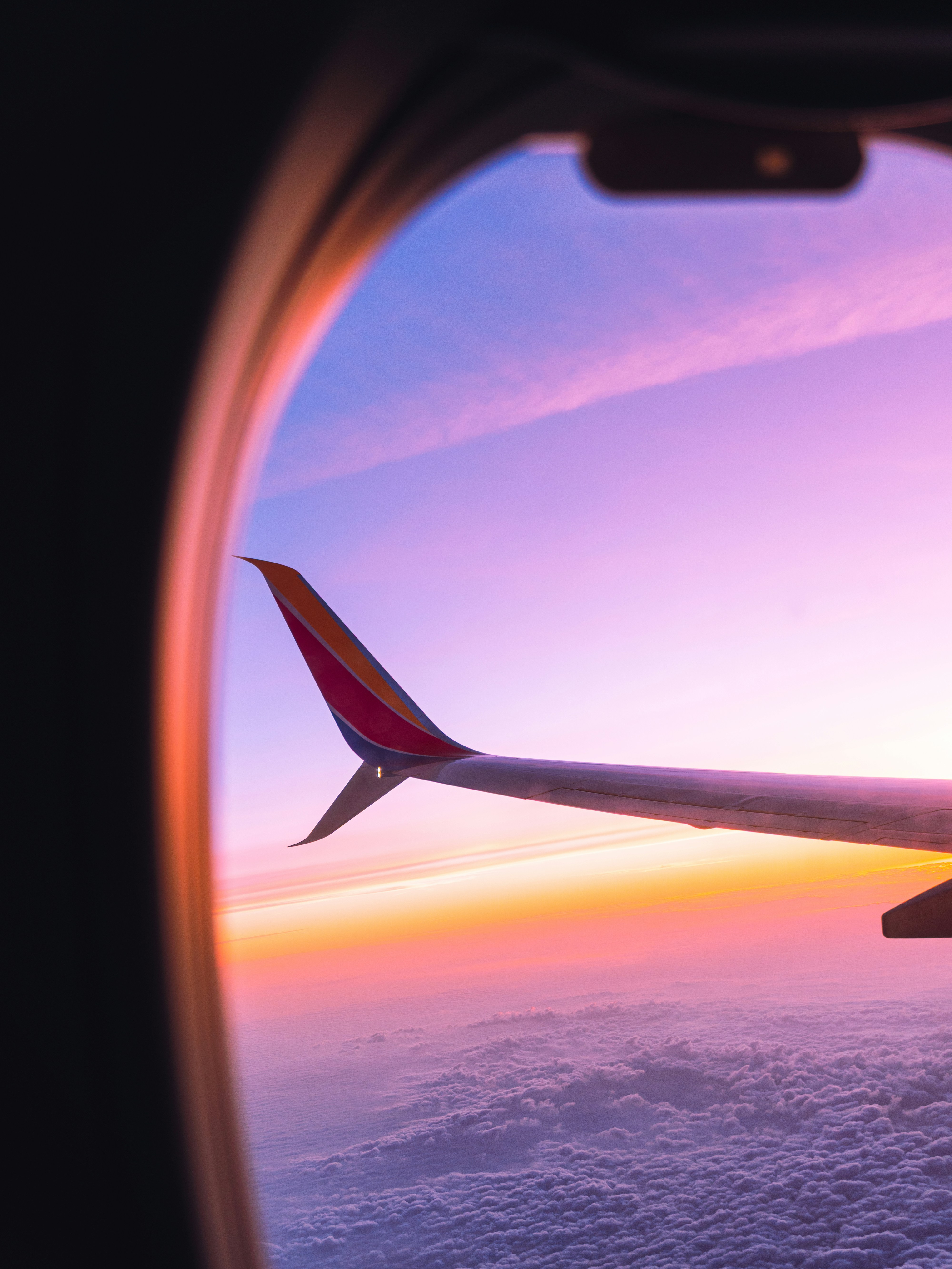 Sunset Wing: A Window View from the Air