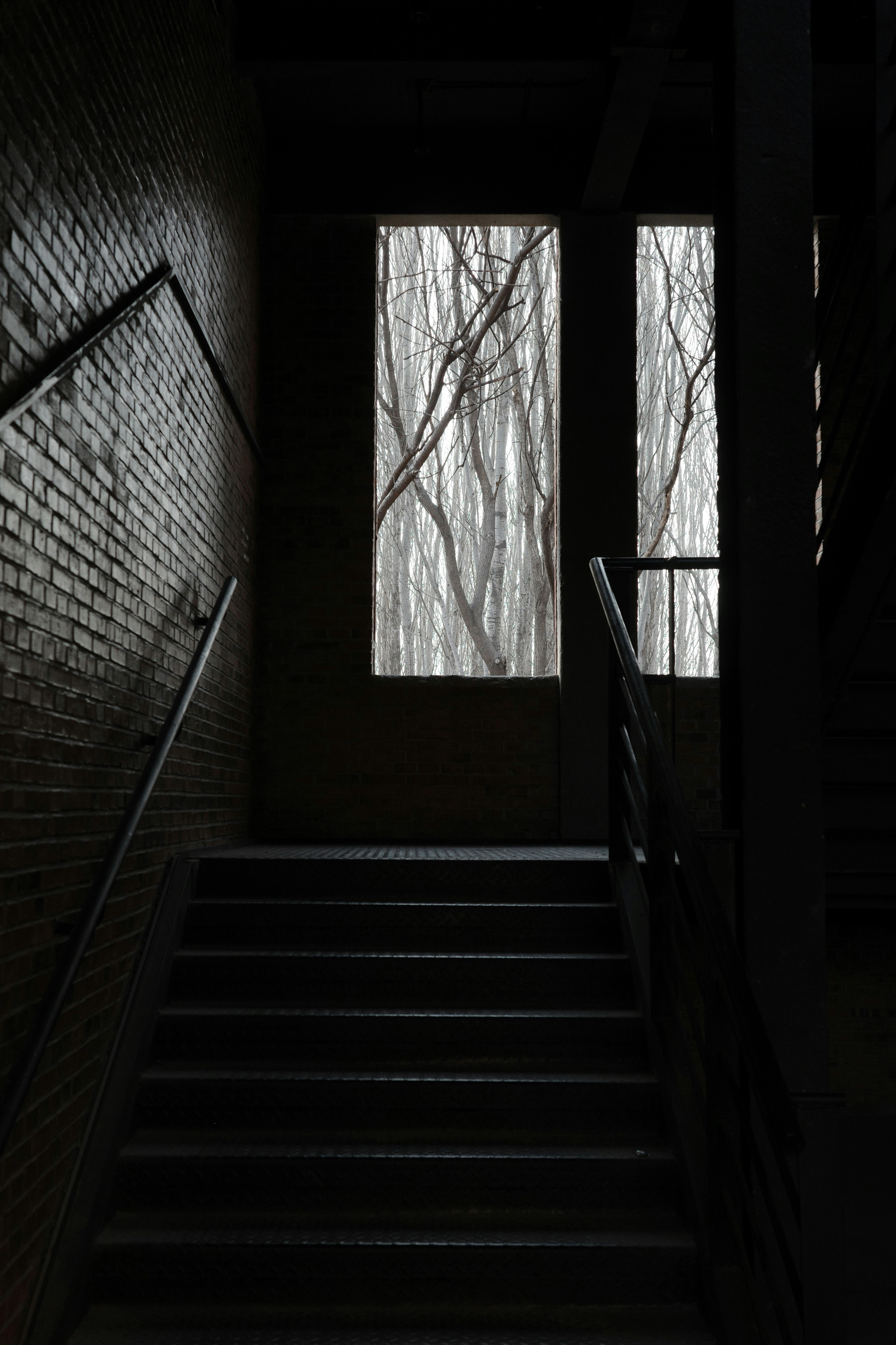 Stairwell to Silent Snowfall