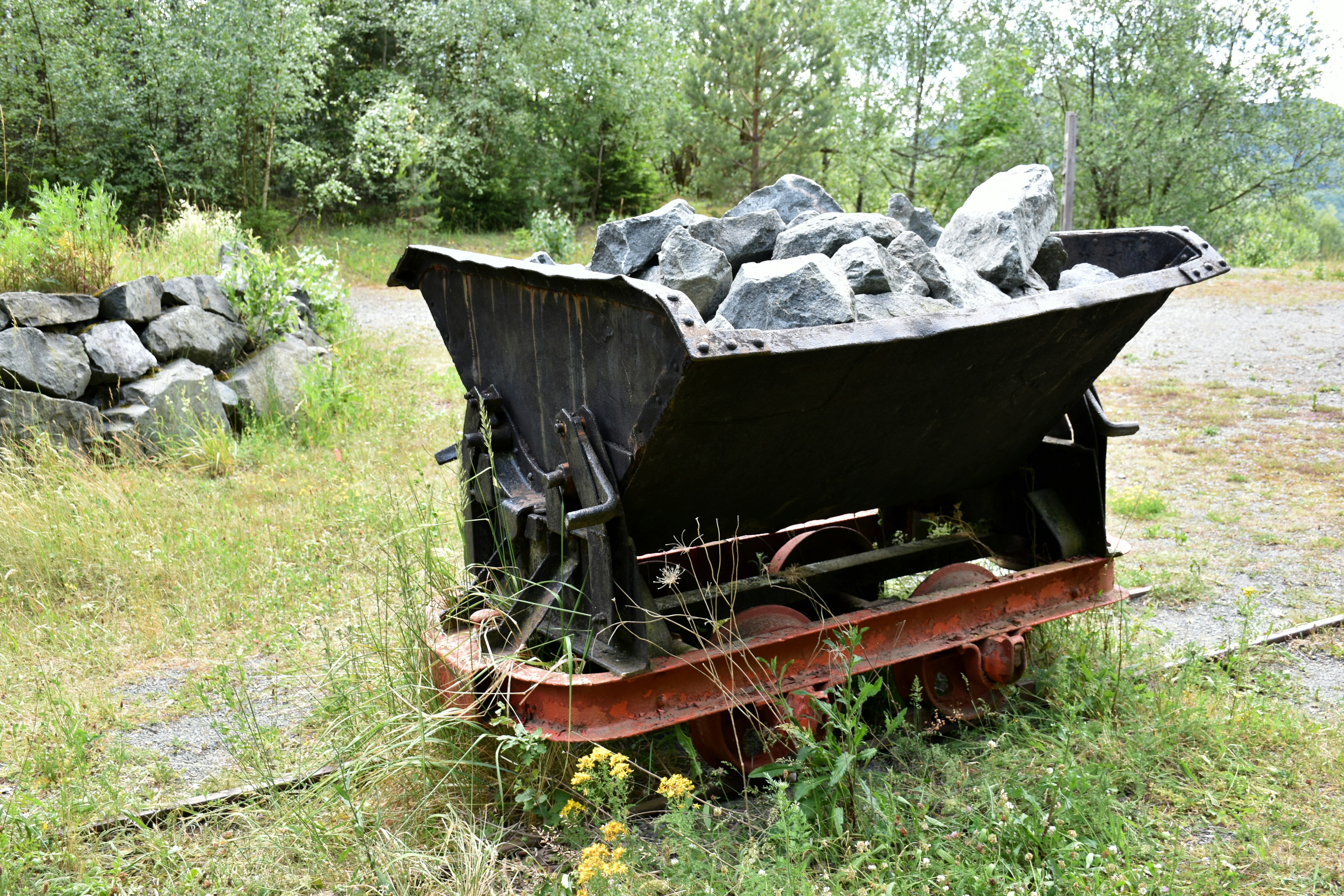 Overgrown Ore Wagon Resting by Weedy Tracks