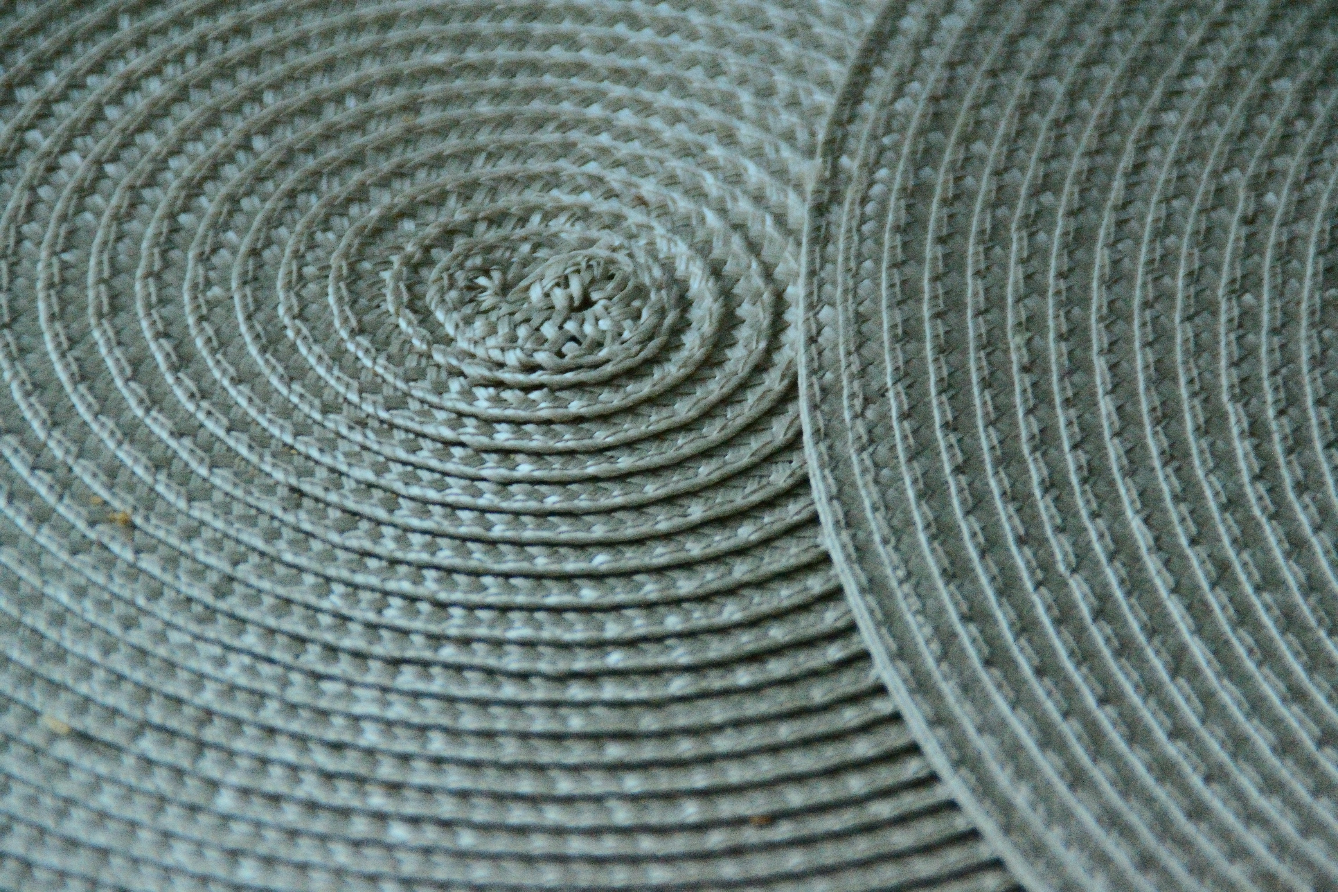 Concentric Circles of Texture: Close-Up of Coiled Grip mats