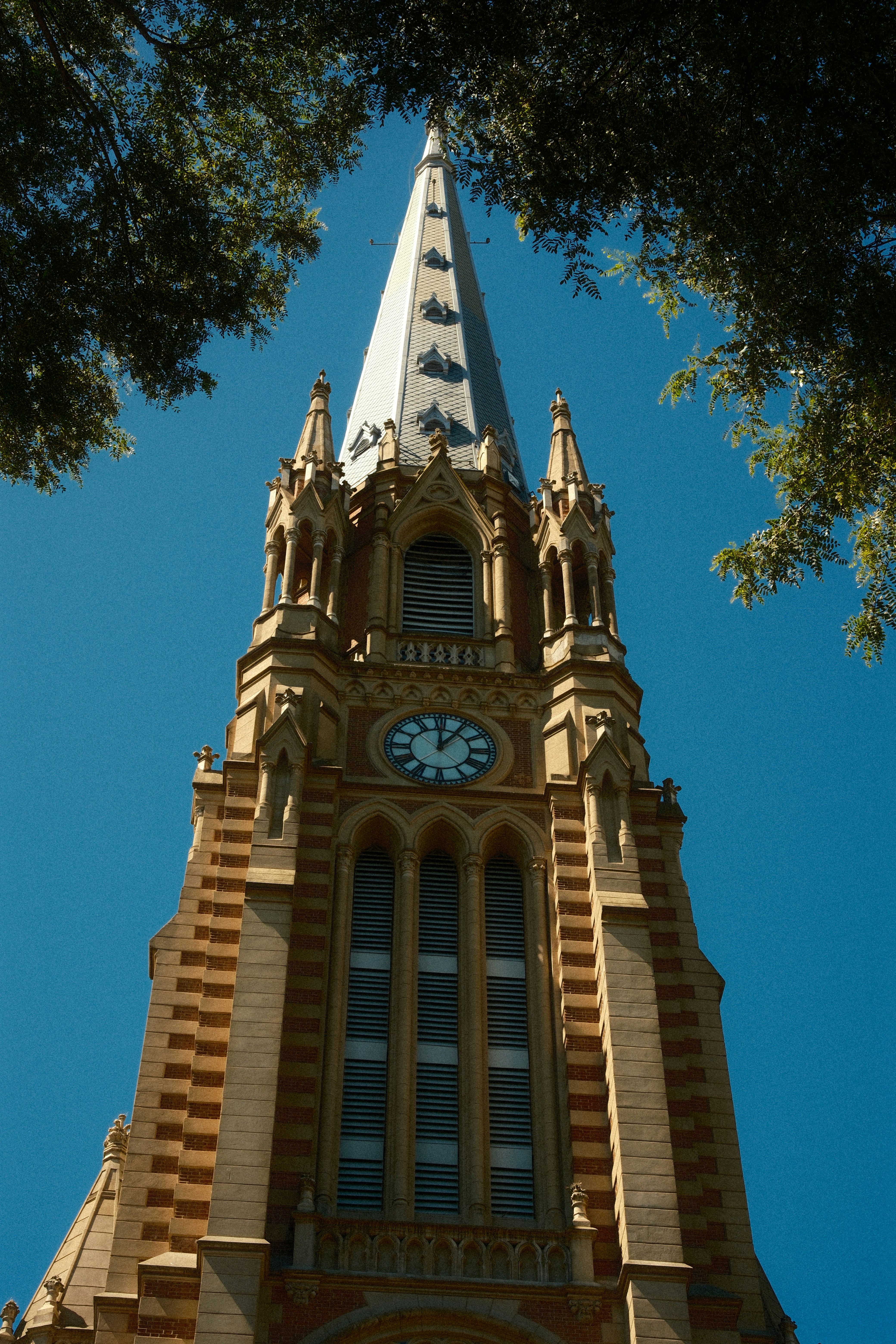 Tower Ascendant: A Gothic Spire Pointed Toward Clear Skies