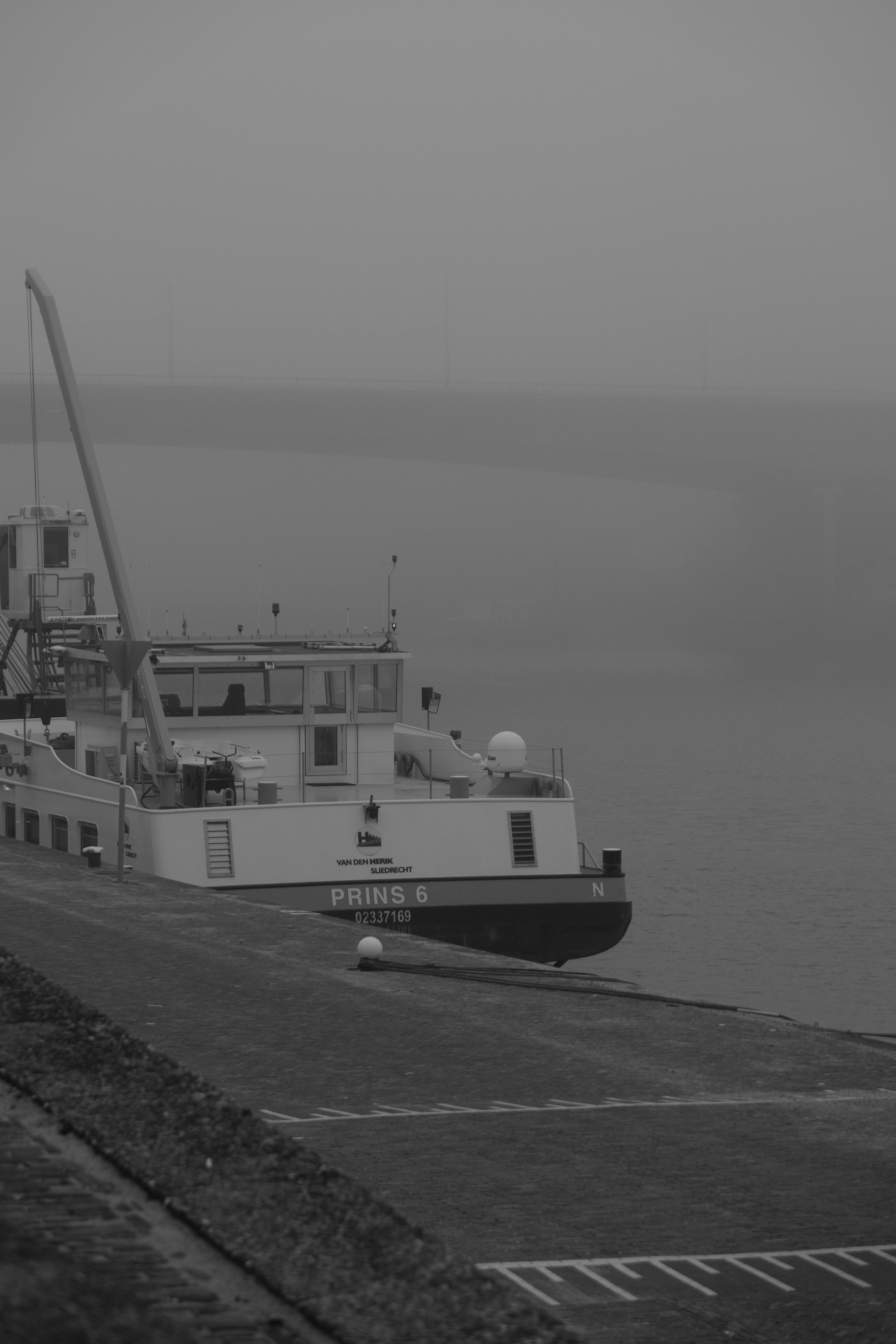 Harbor Vessel at Quiet Dusk