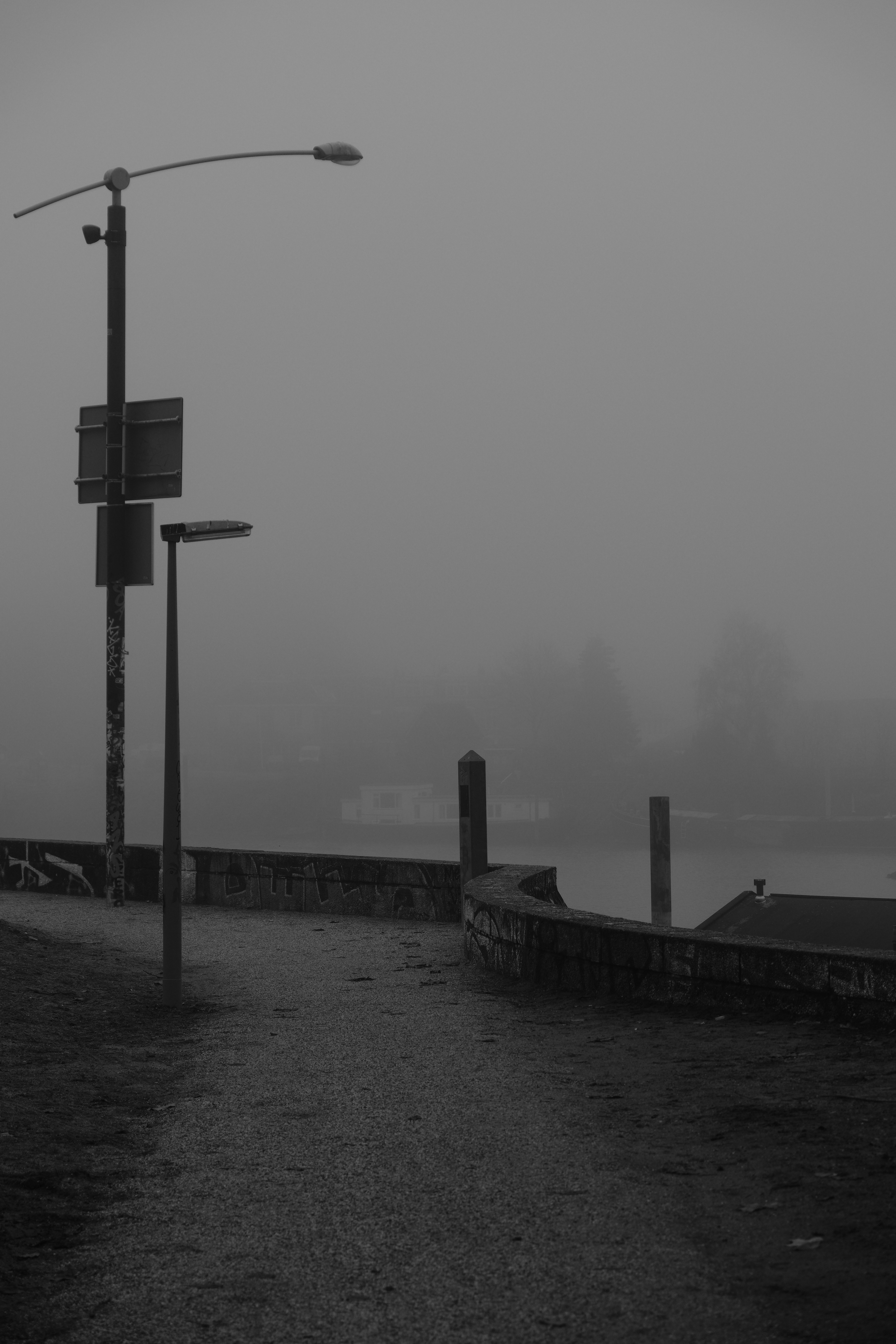 Mist at the Pier: Quiet Path into the Fog