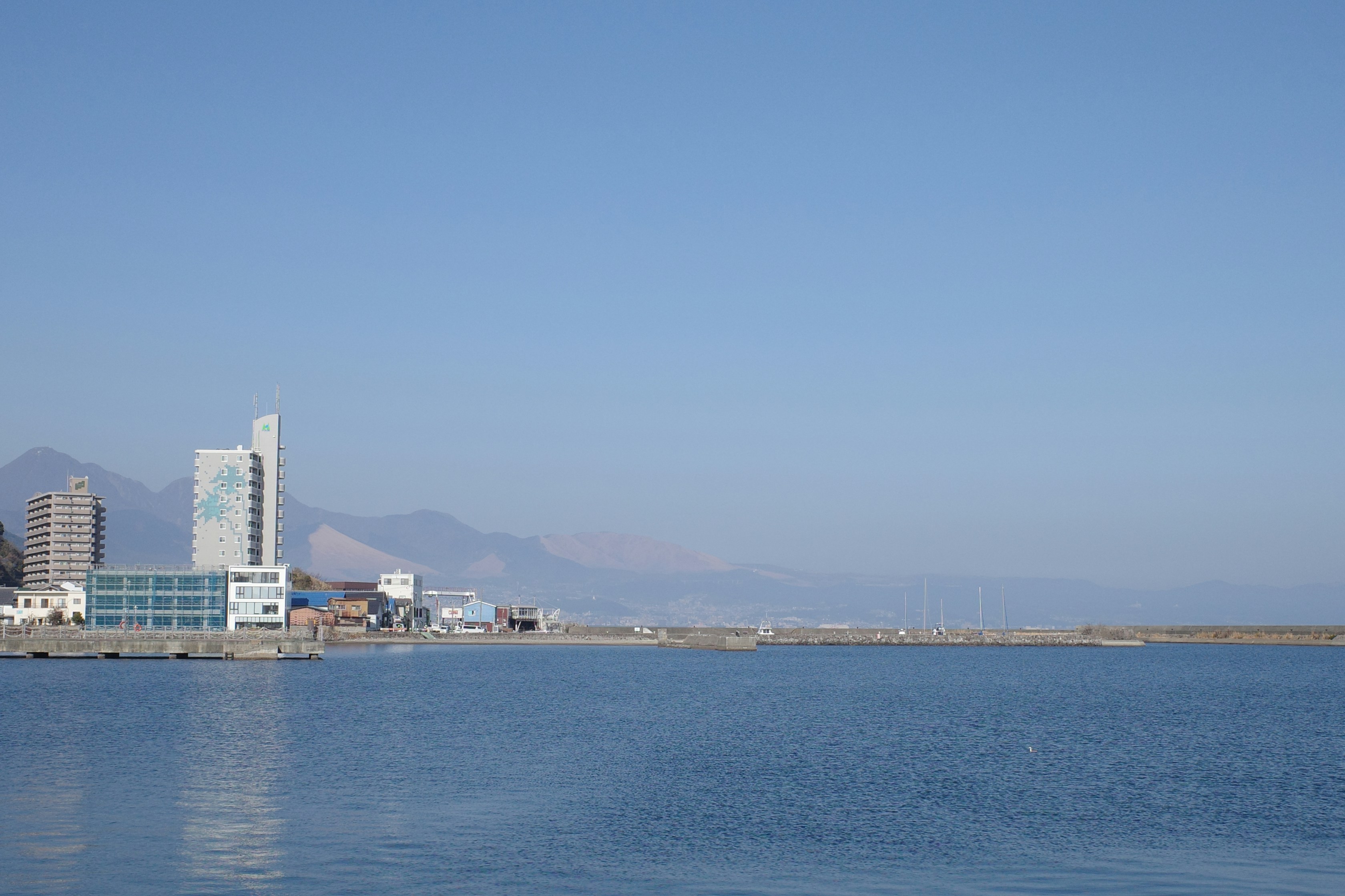 Harbor Skyline Beneath Quiet Blue