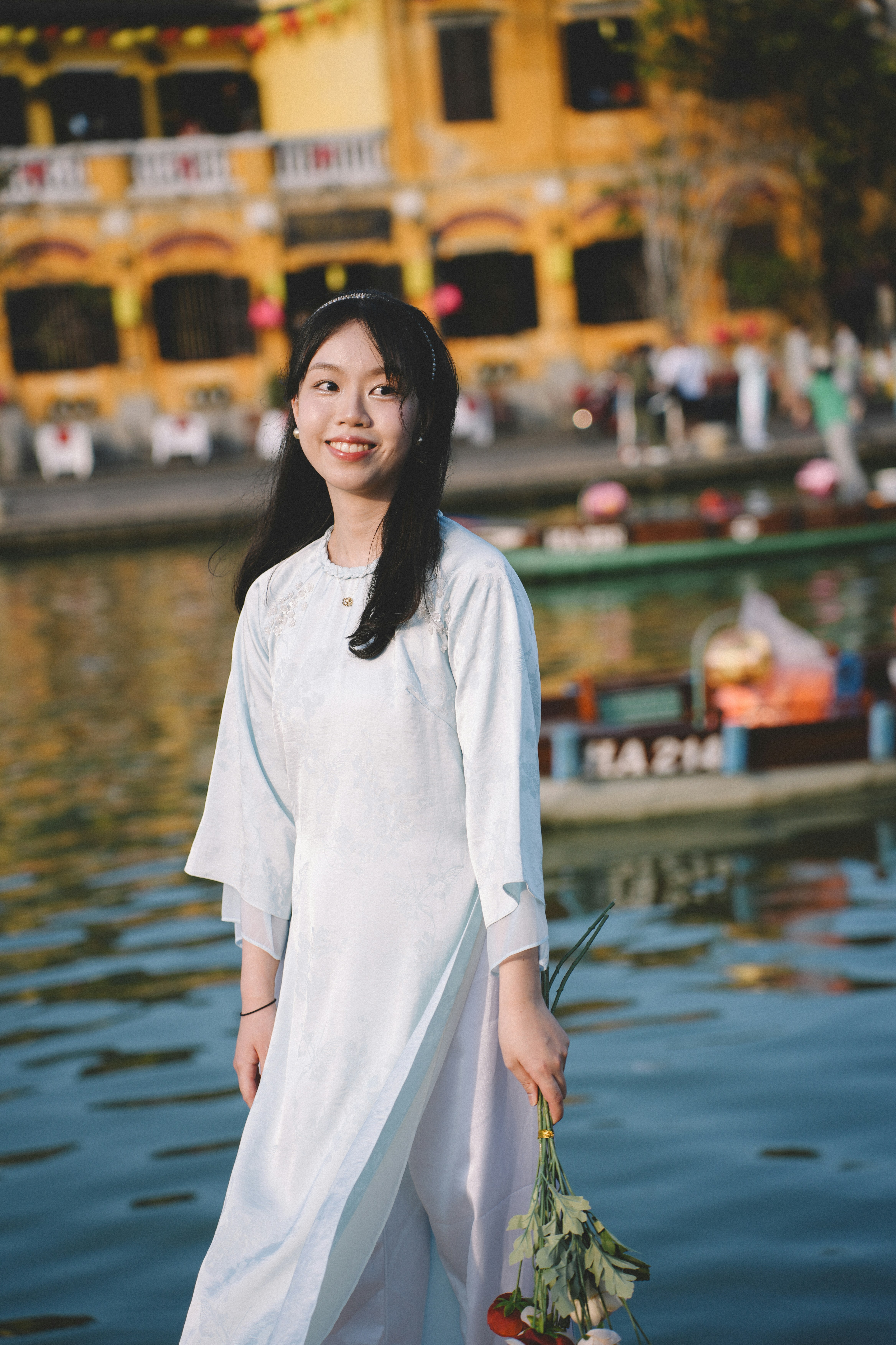 Poised in The Lantern Wharf: A Portrait by the Water