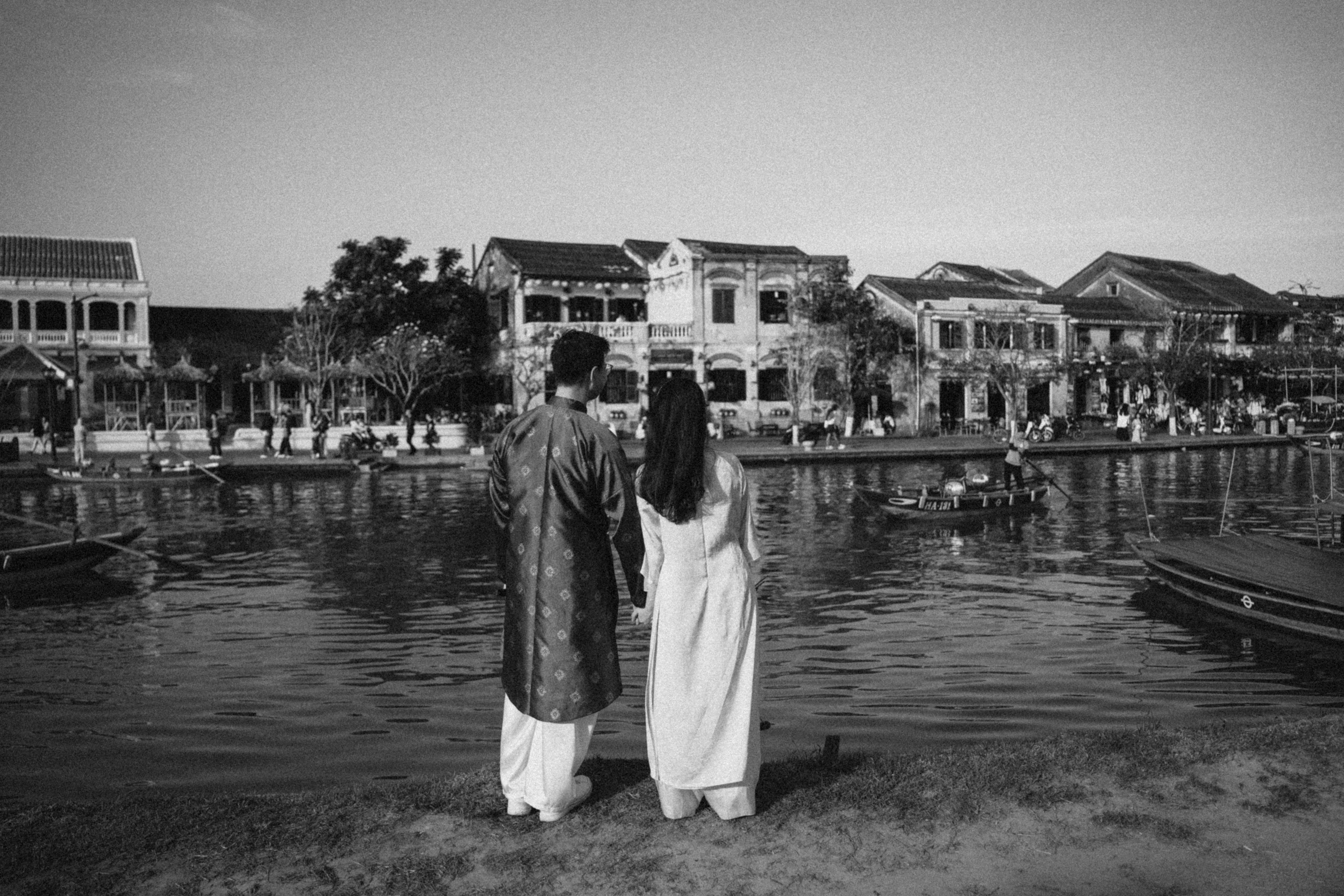 Two Veils by the River: Silent Reunion on the Shore