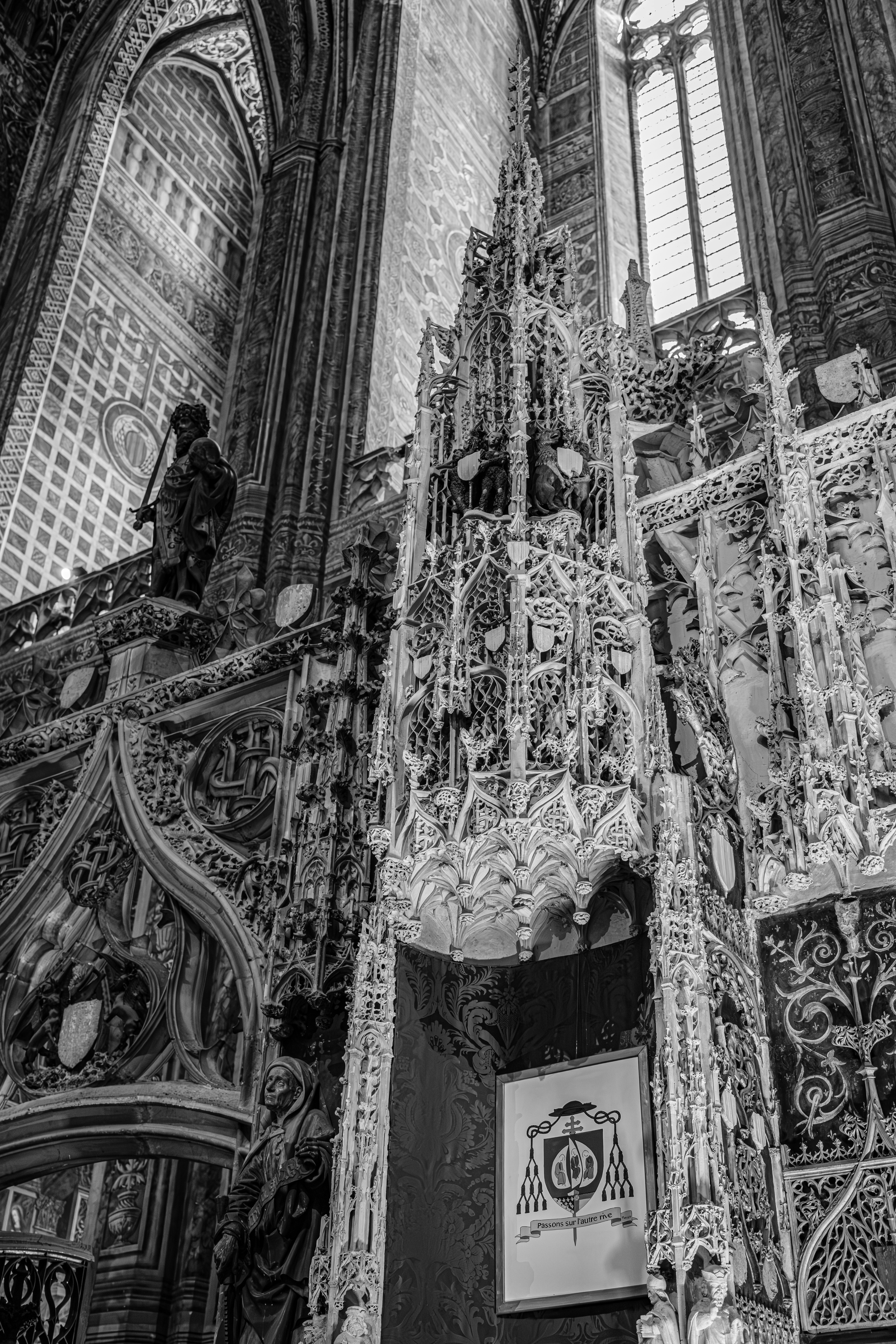Ornate Choir Stall under Gothic Grandeur