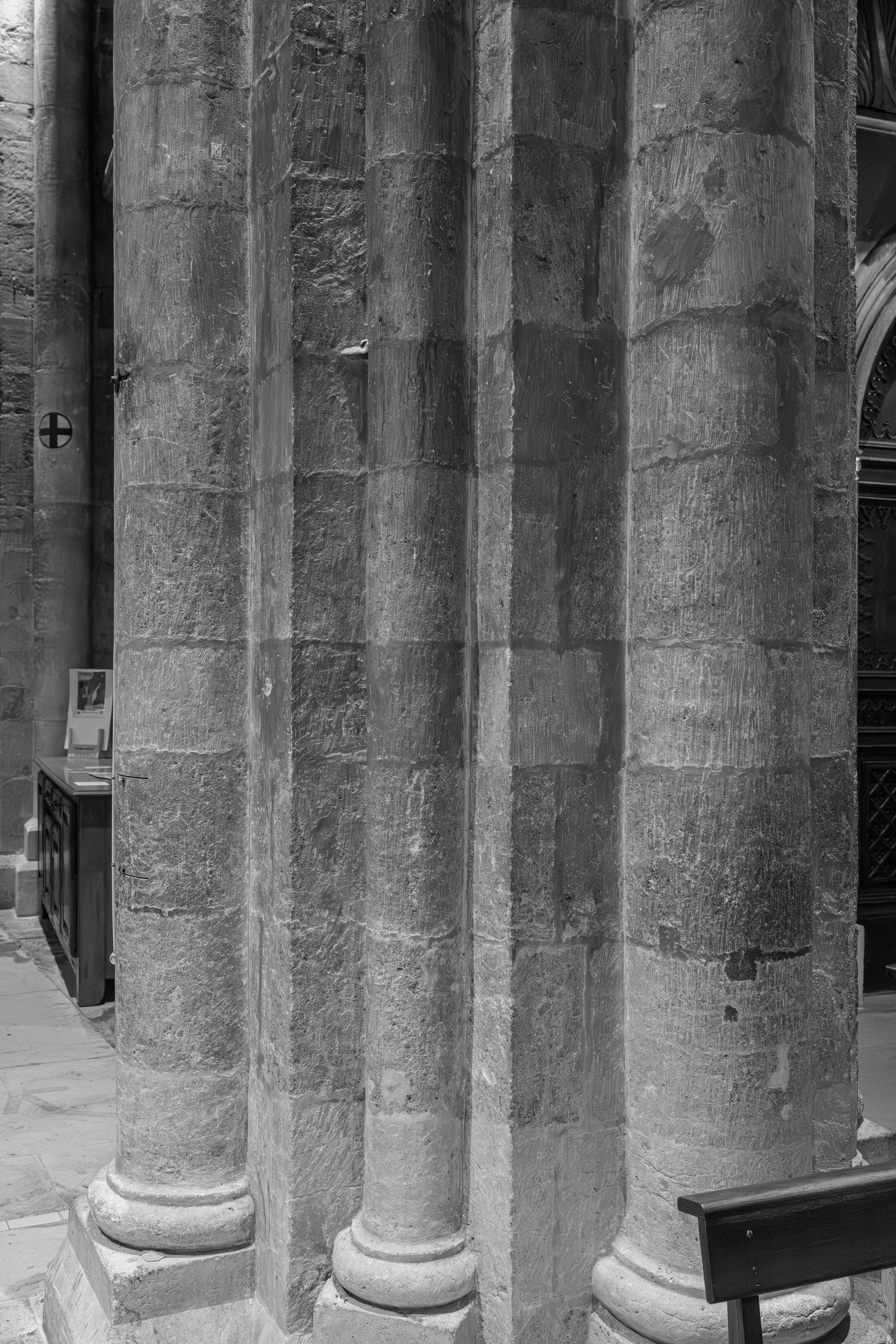Stone Columns at a Historic Archway