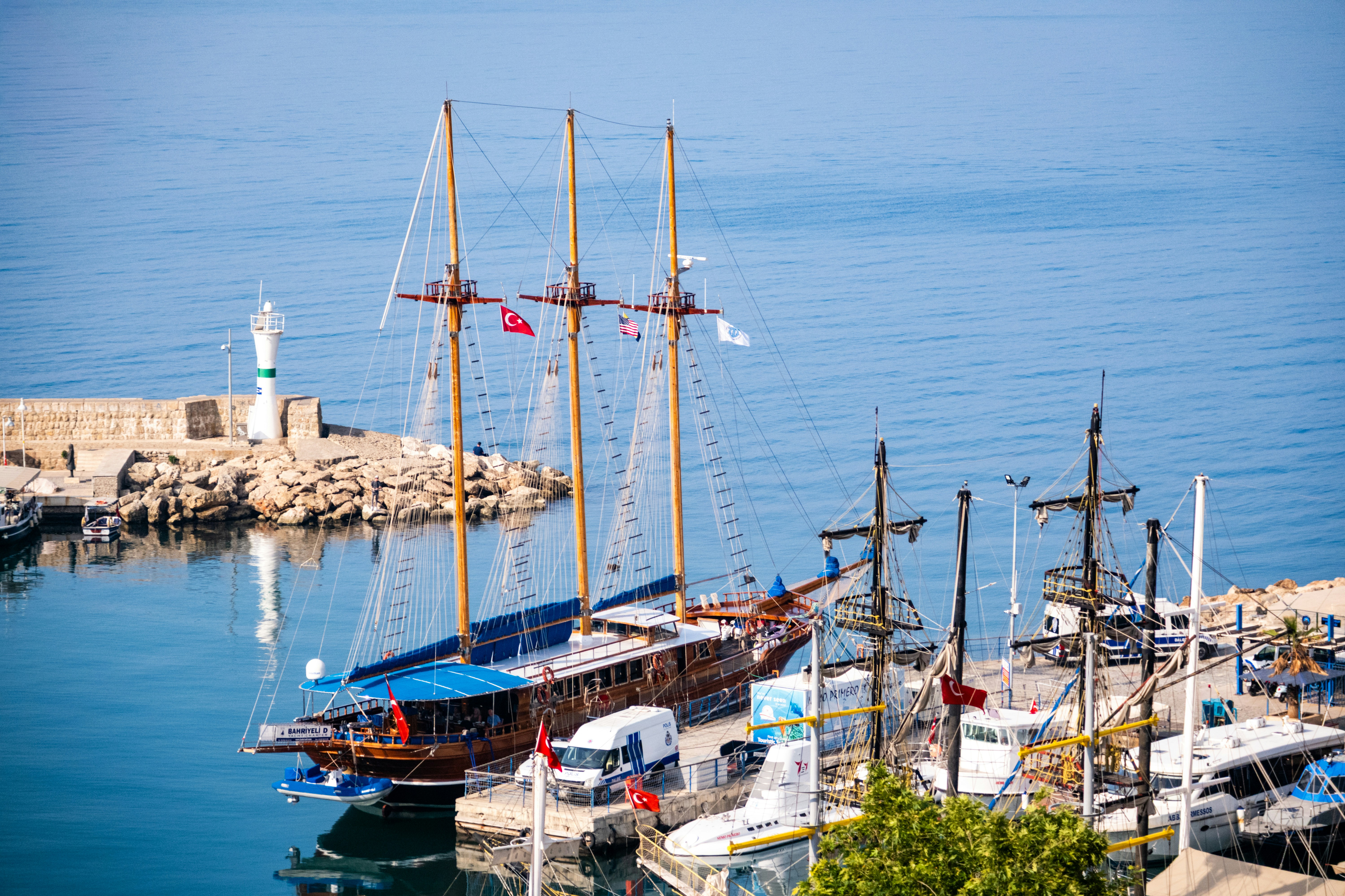 Harbor Masts at Distant Tide