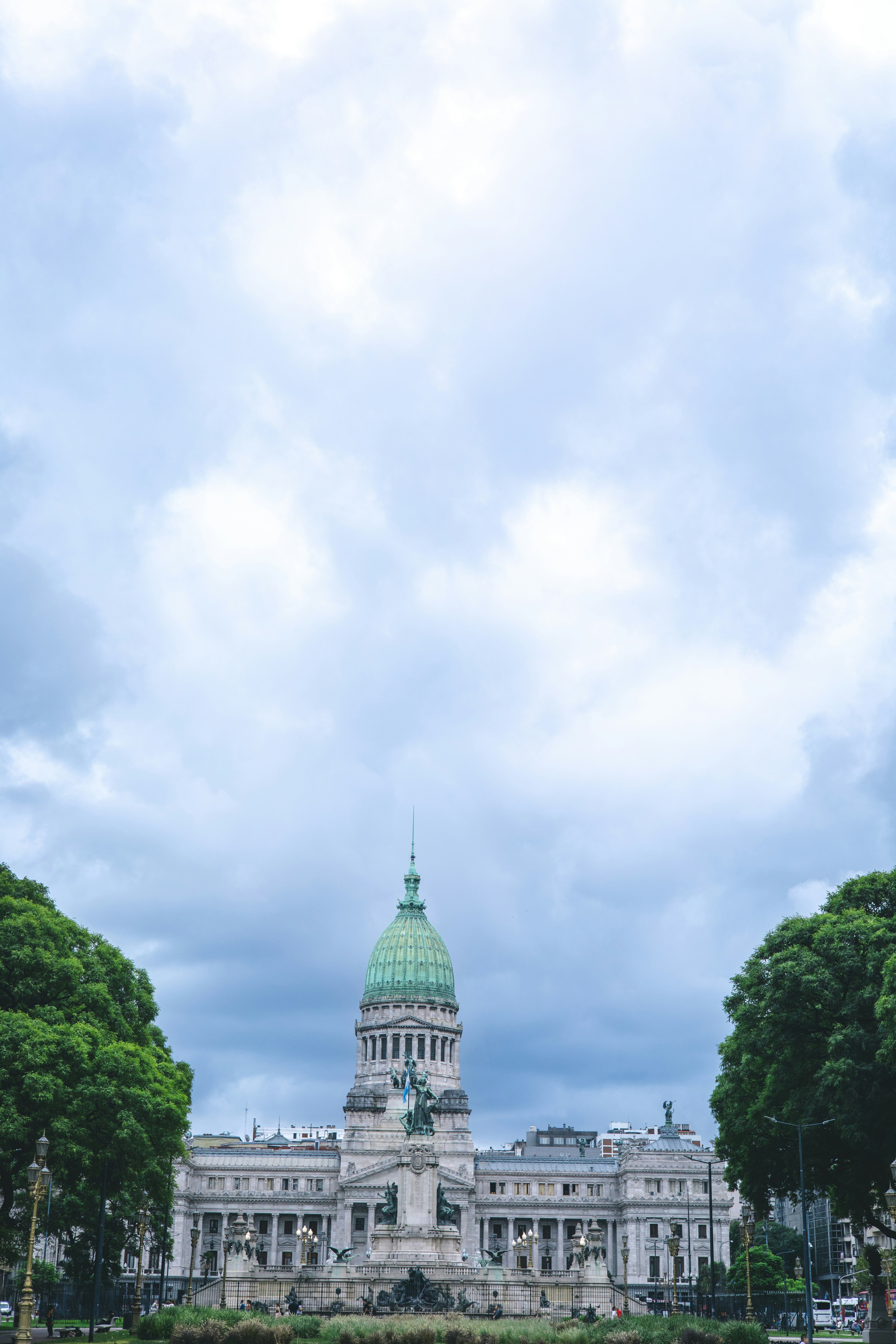 Capitol Dome in the Clouded Sky
