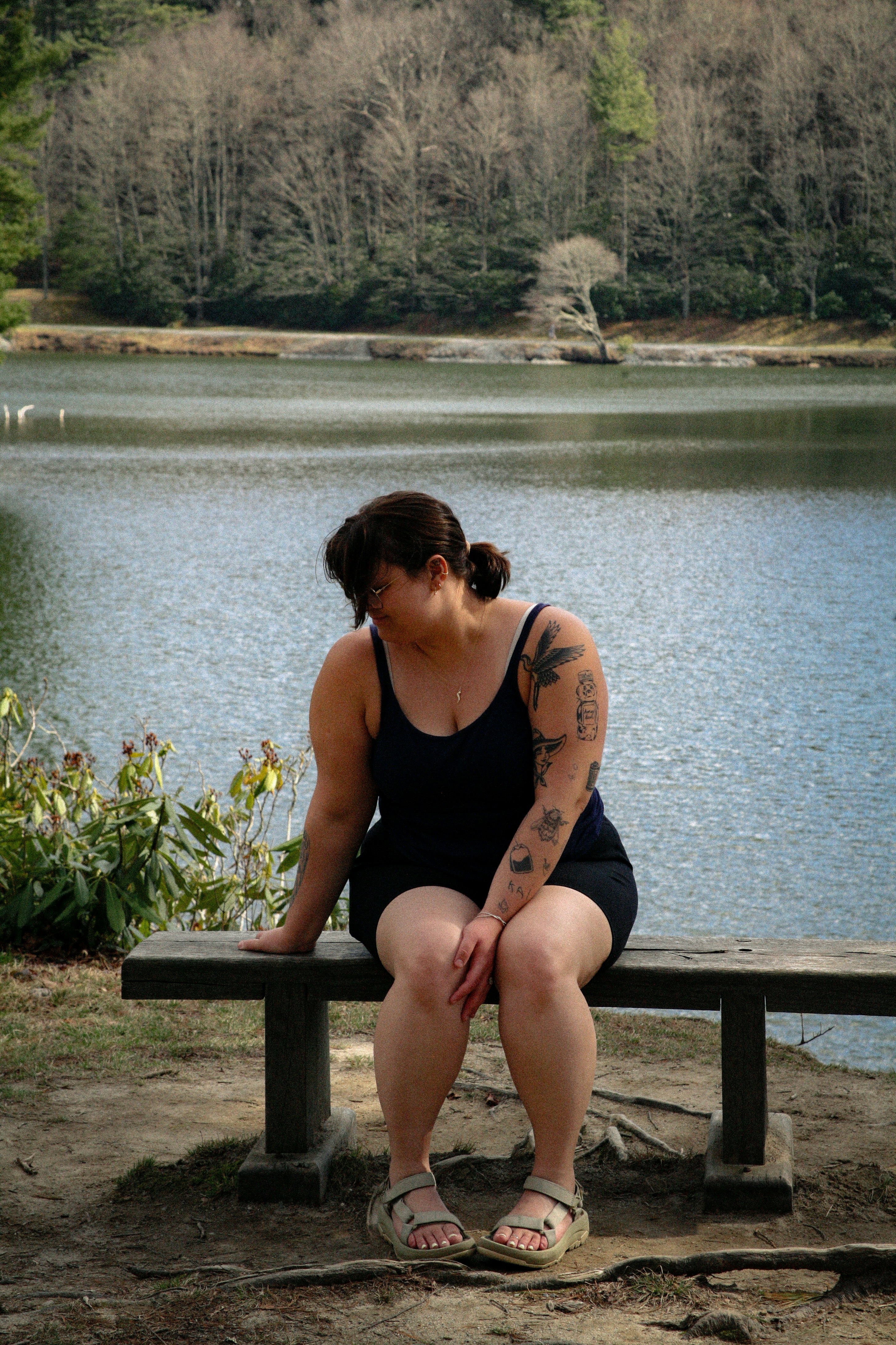 Solace by the Lake: A Quiet Moment on the Bench