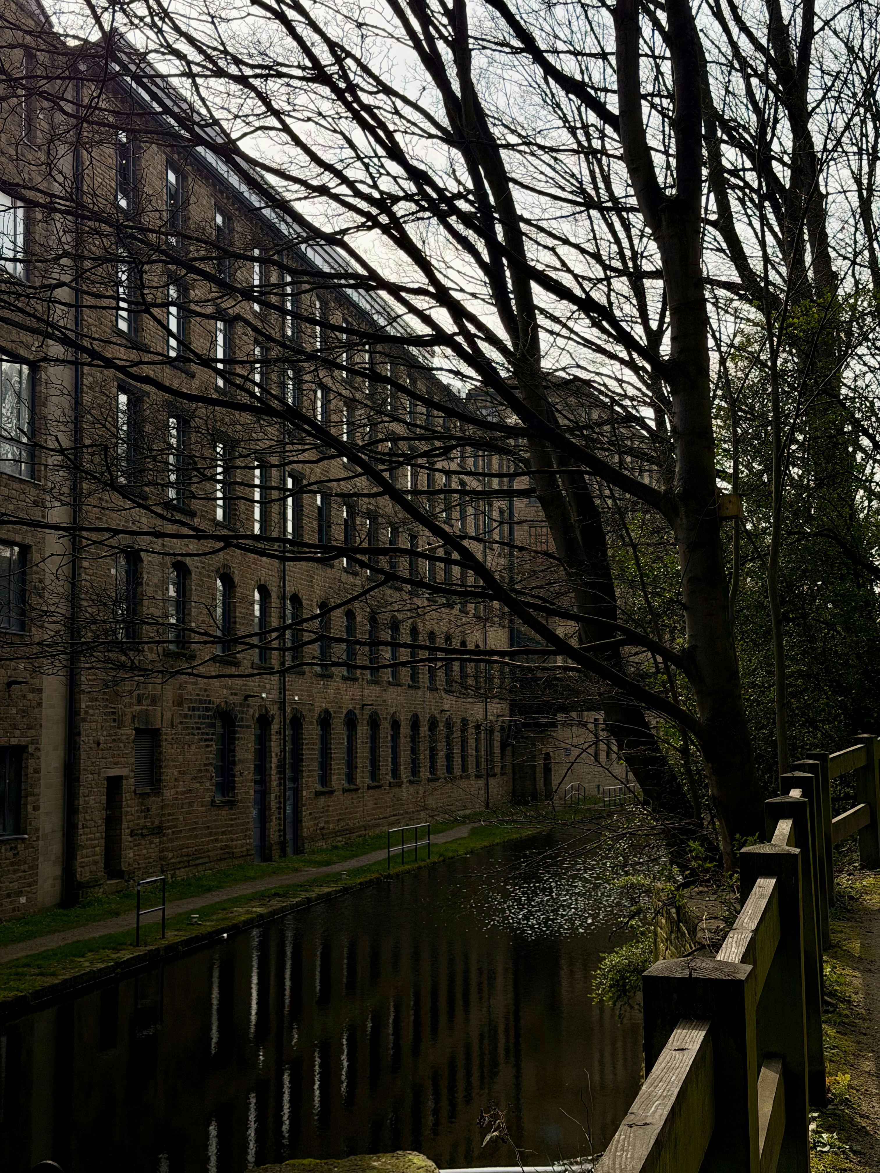 Brick Lane Confluence: Weir, Water, and Windows
