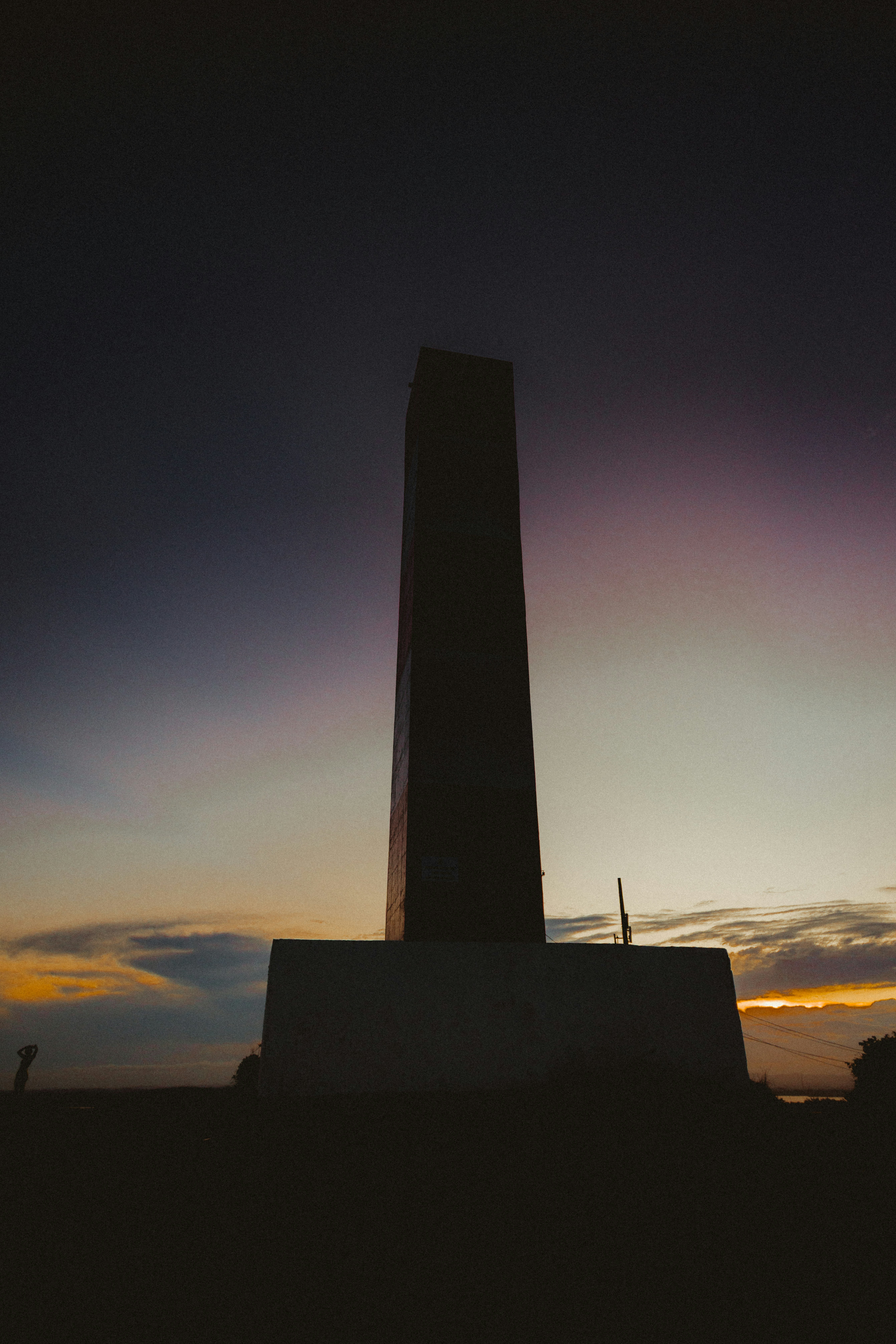 Silhouette Obelisk at Sunset