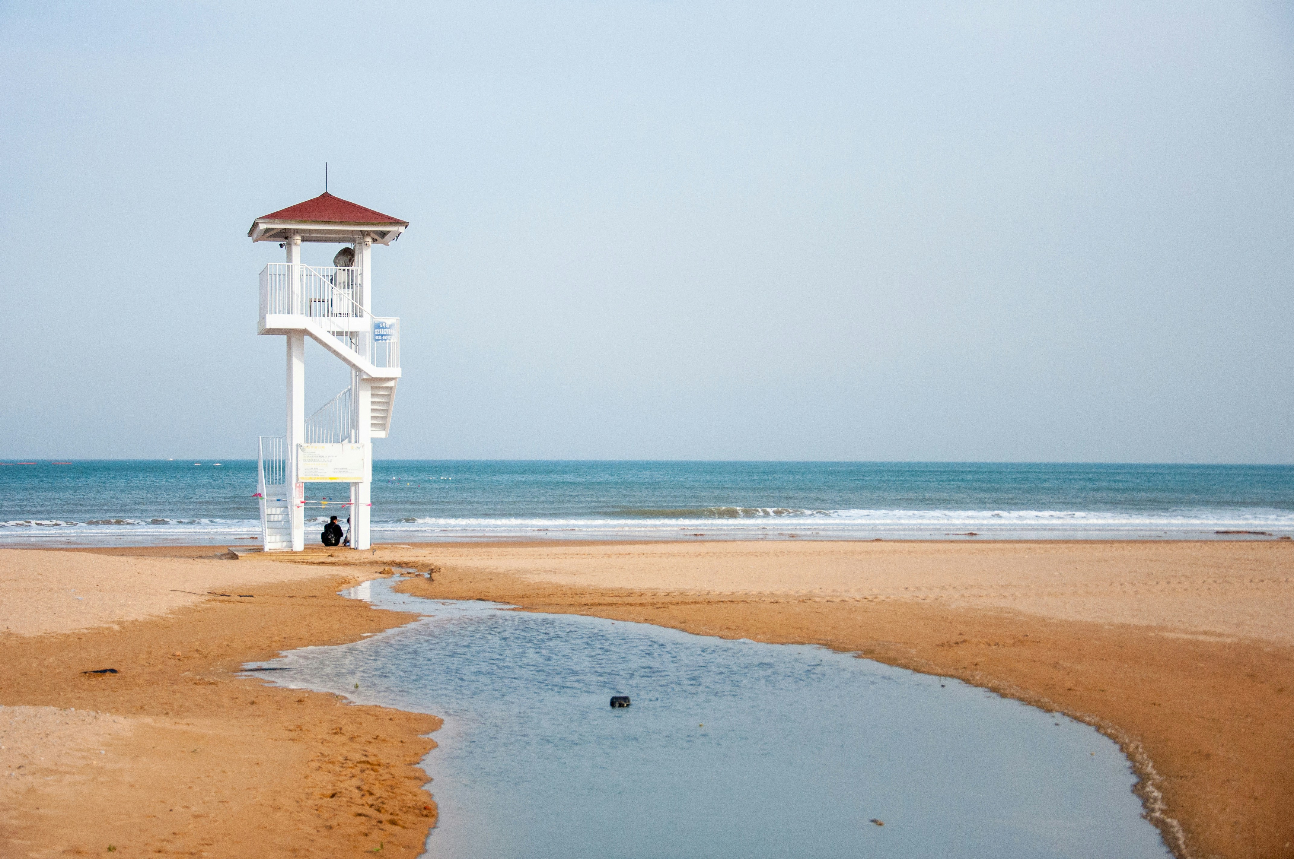 Lifeguard Tower Standing Guard Over Quiet Shore