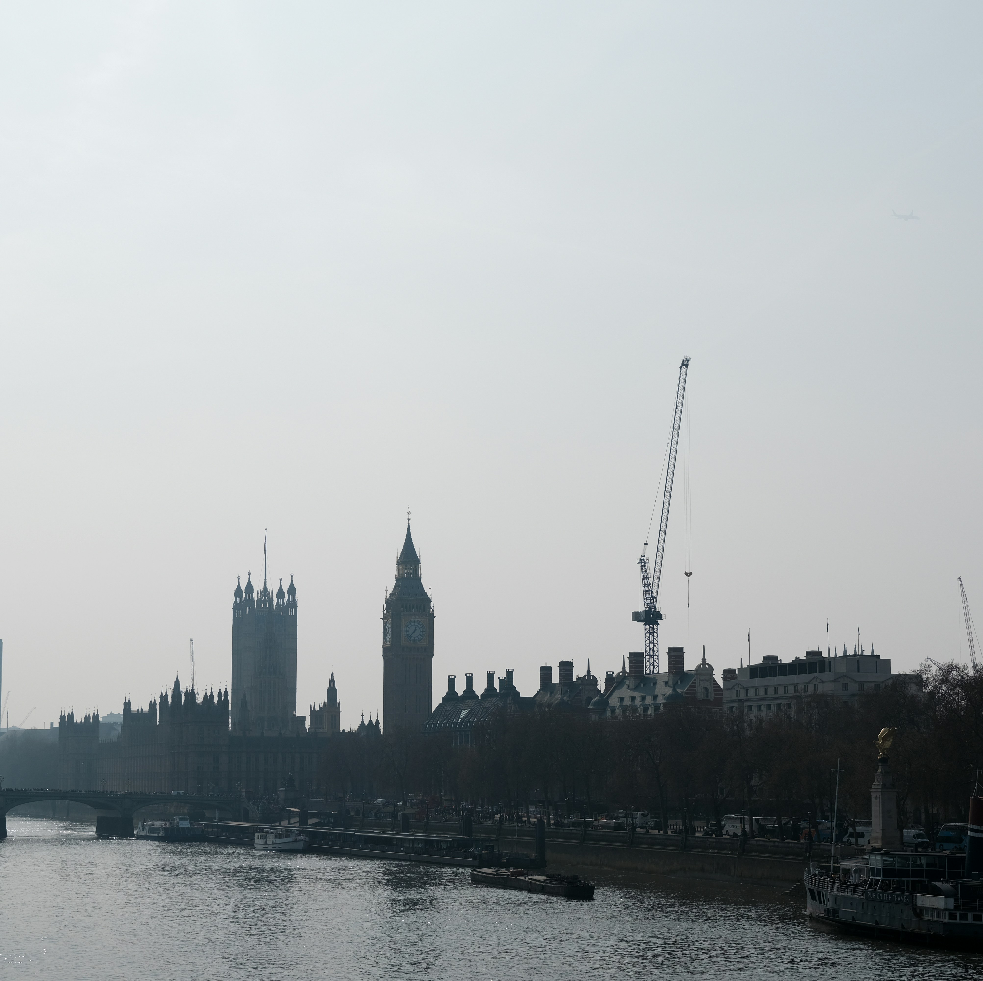 Twilight Silhouette: Westminster Borders by Thames