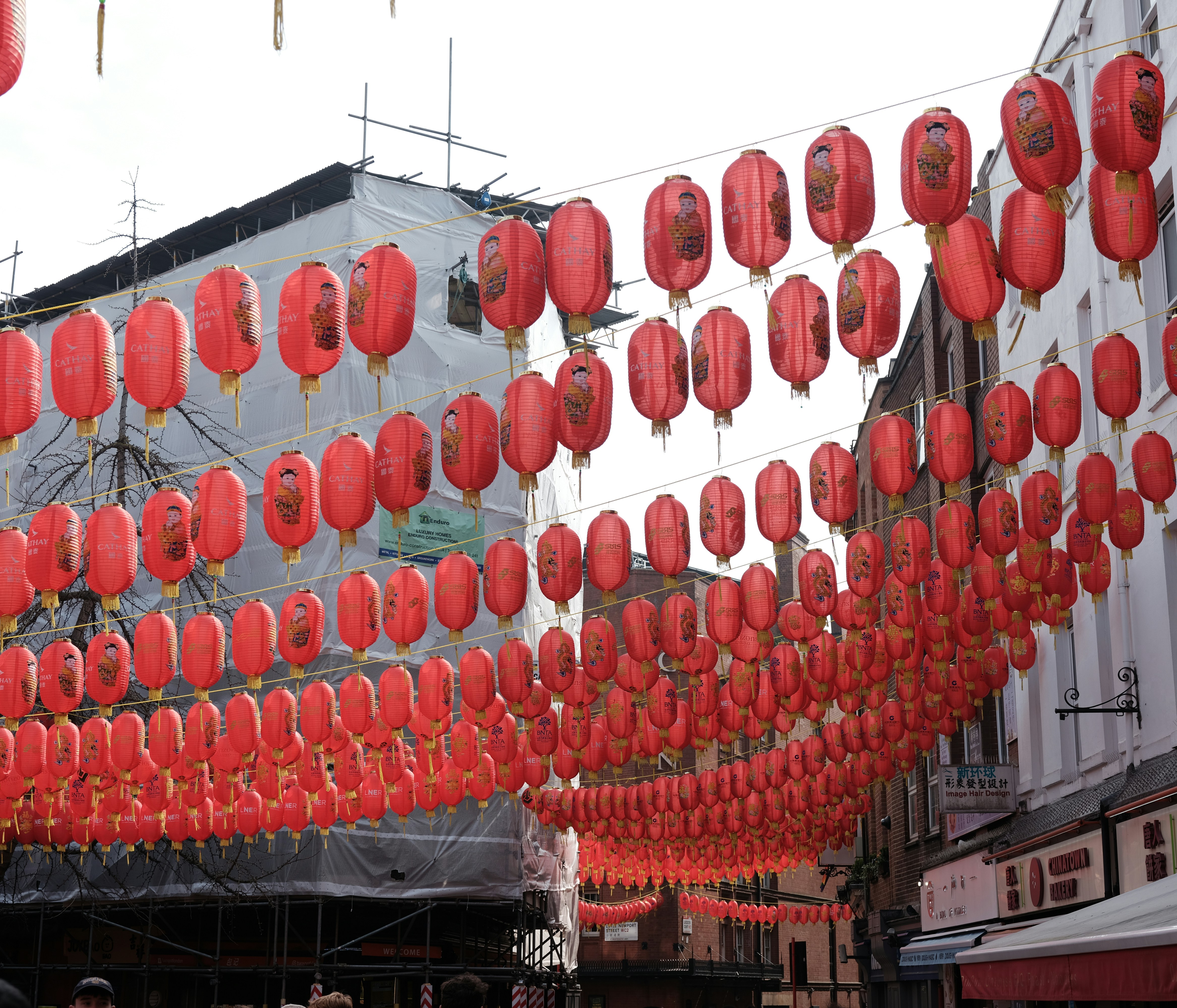 Lantern Corridor: Red Orbs of Street Celebration