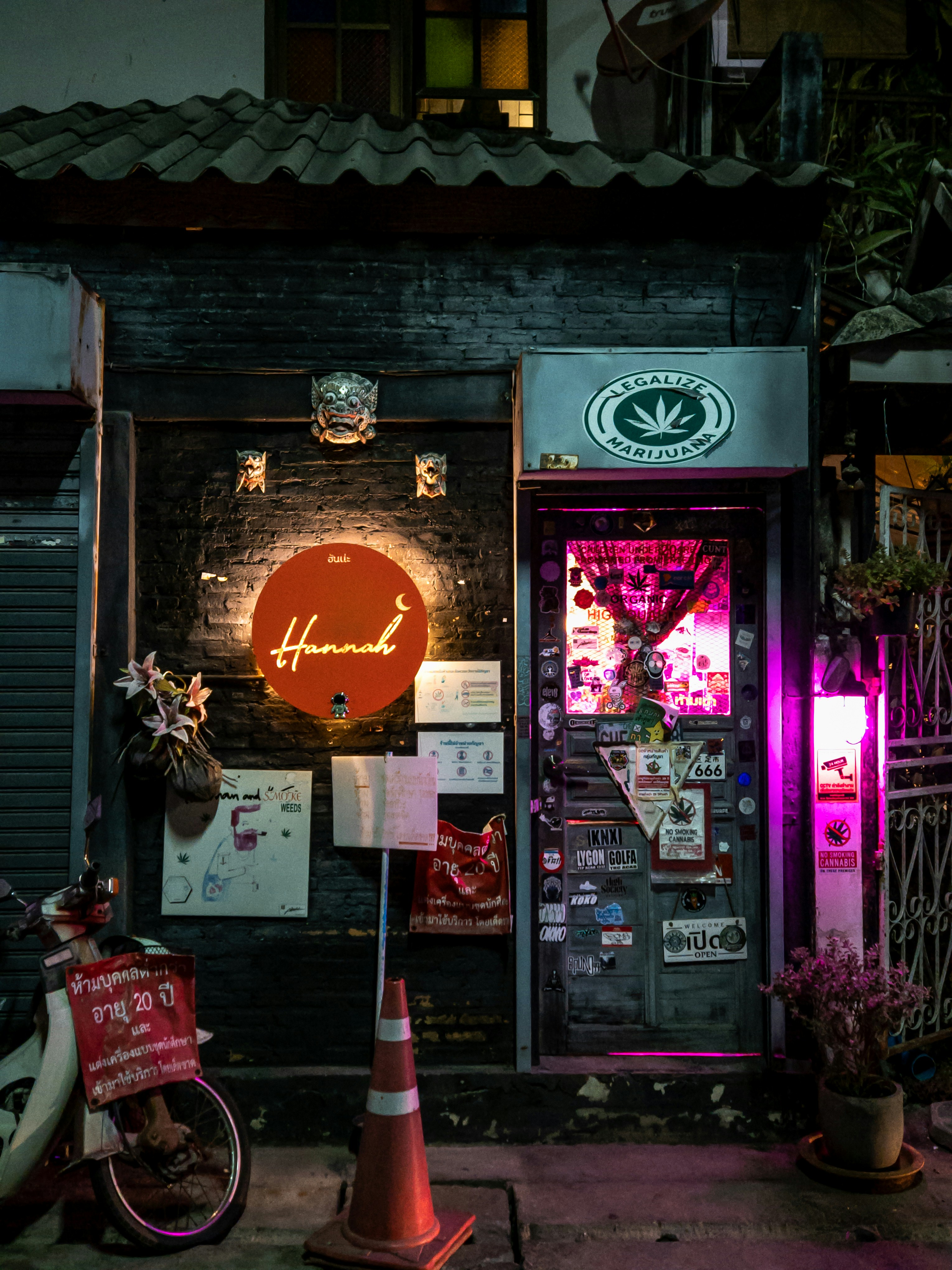 Neon Threshold: A Narrow Manila Nightlife Door