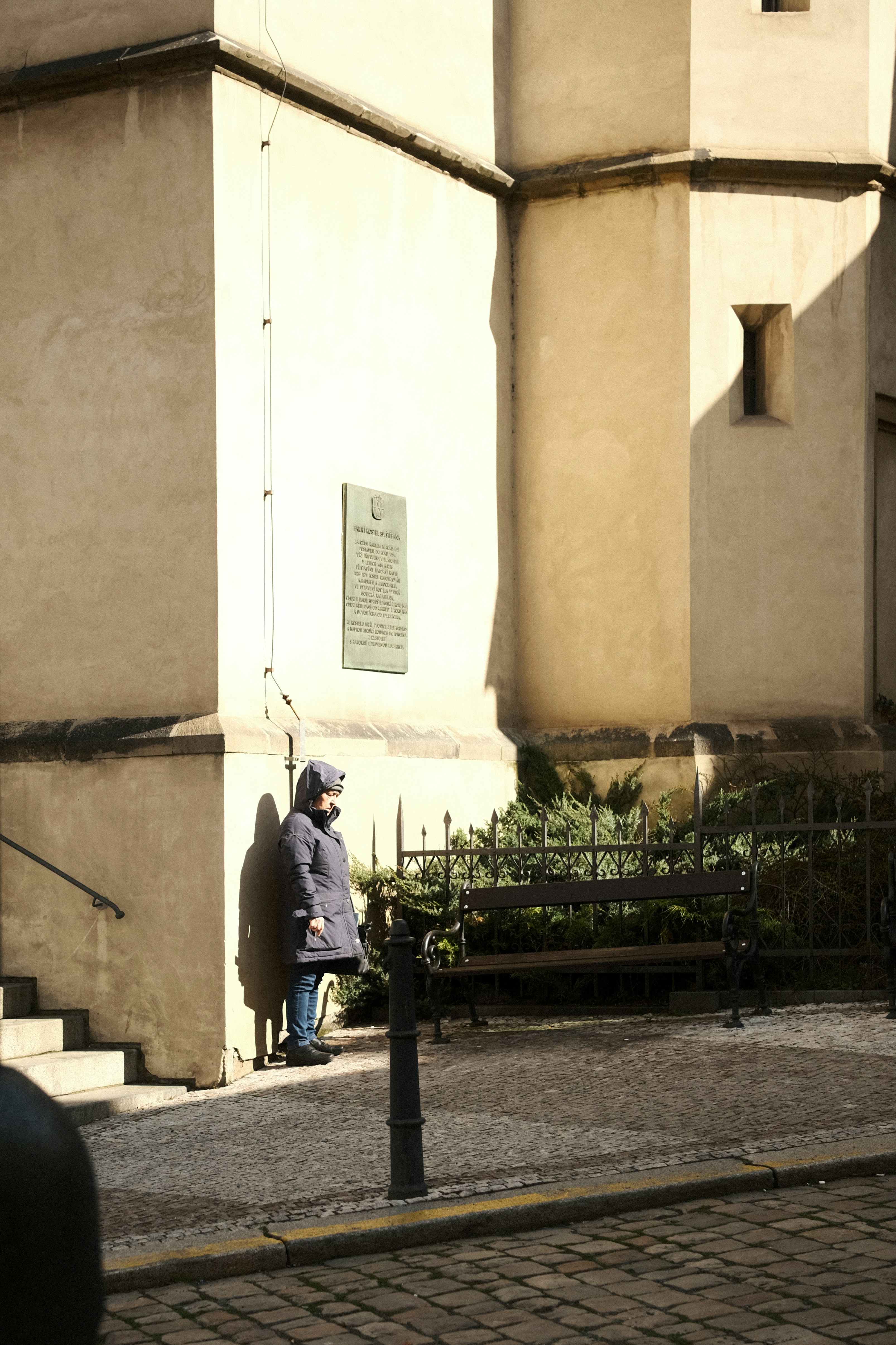 Lonely Guardian by the Cathedral Wall