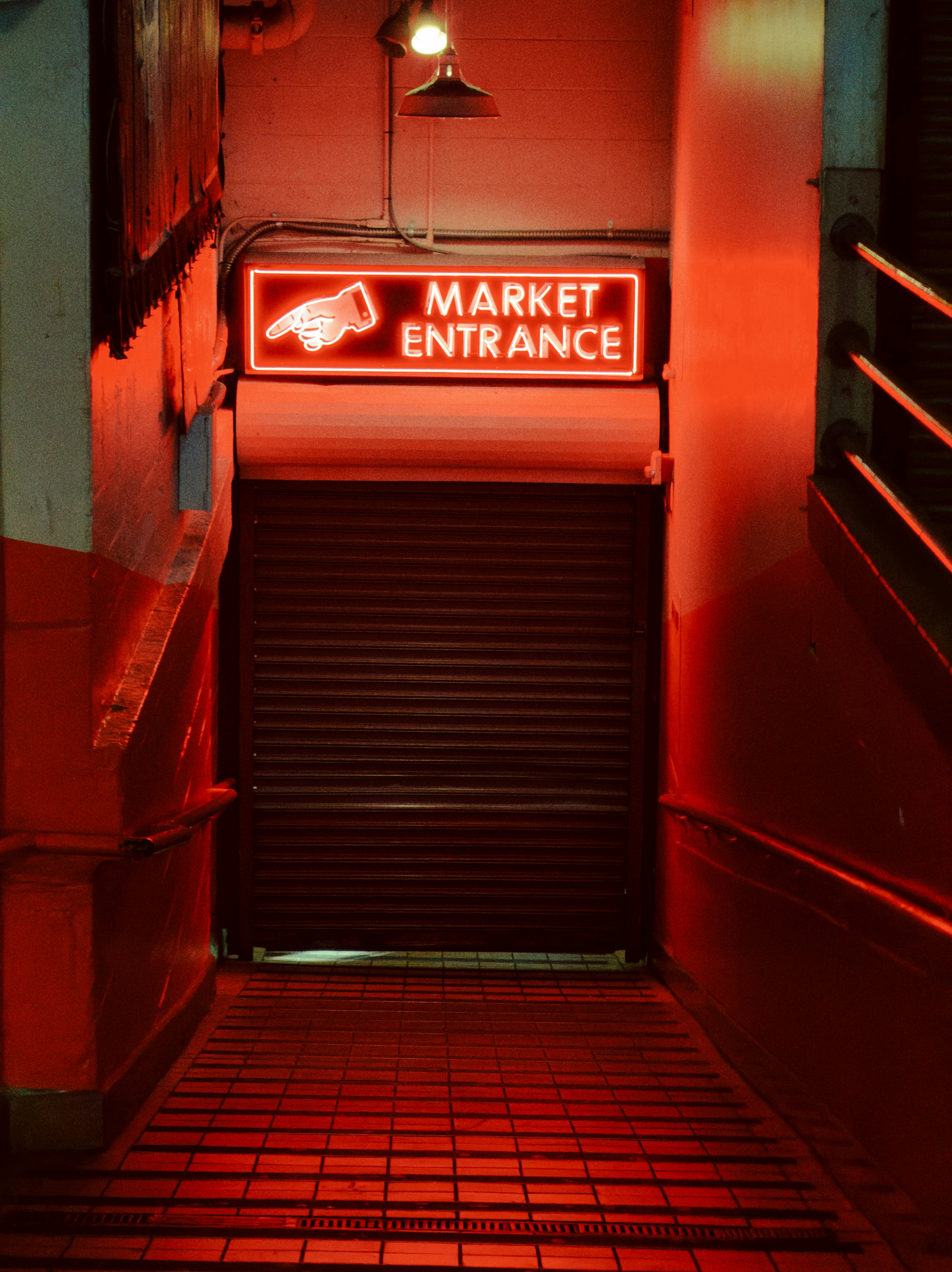 Neon Gate to the Red Corridor