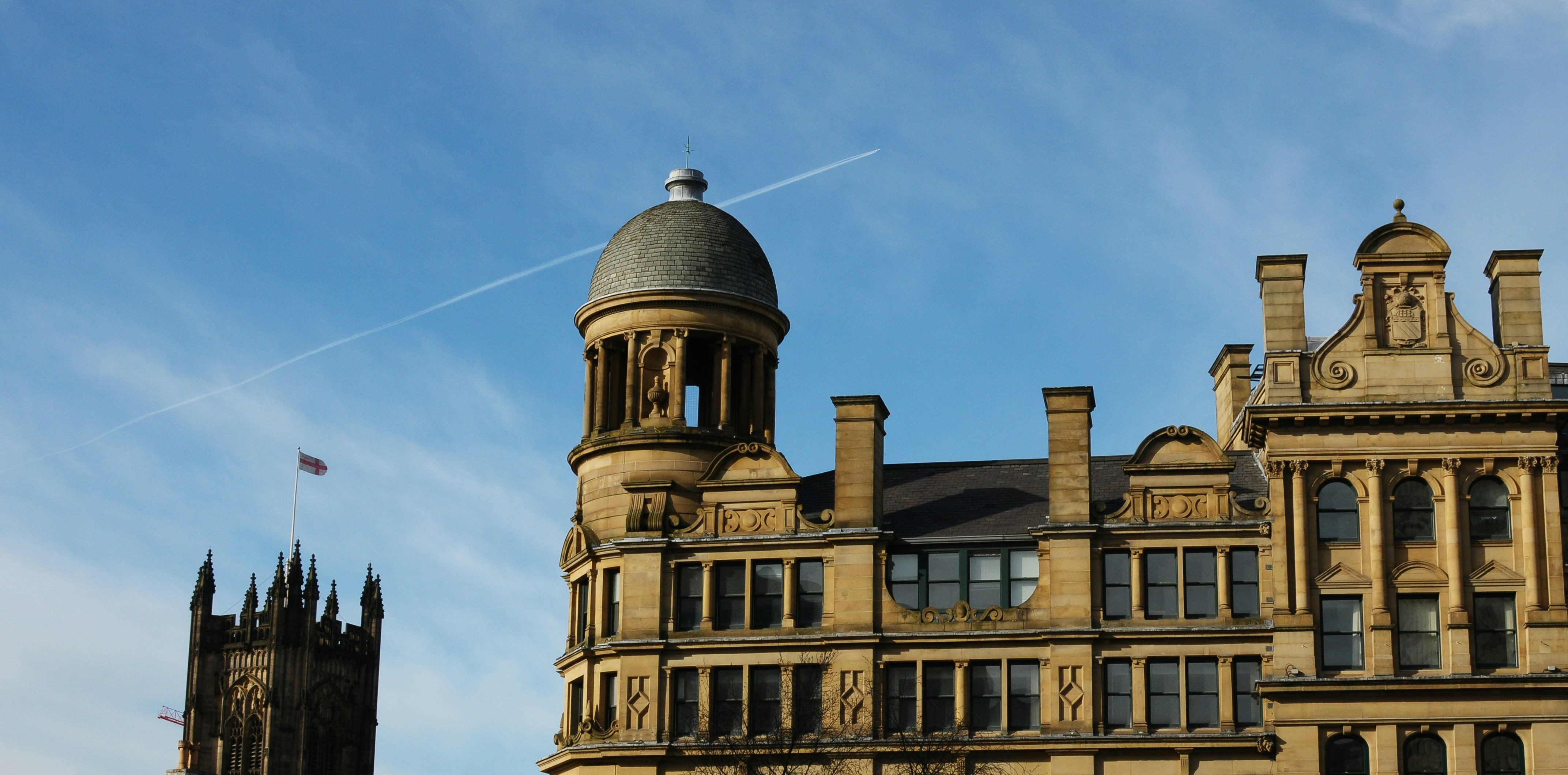 Dome-topped Facade: Skyward Details of a Historic City Hall