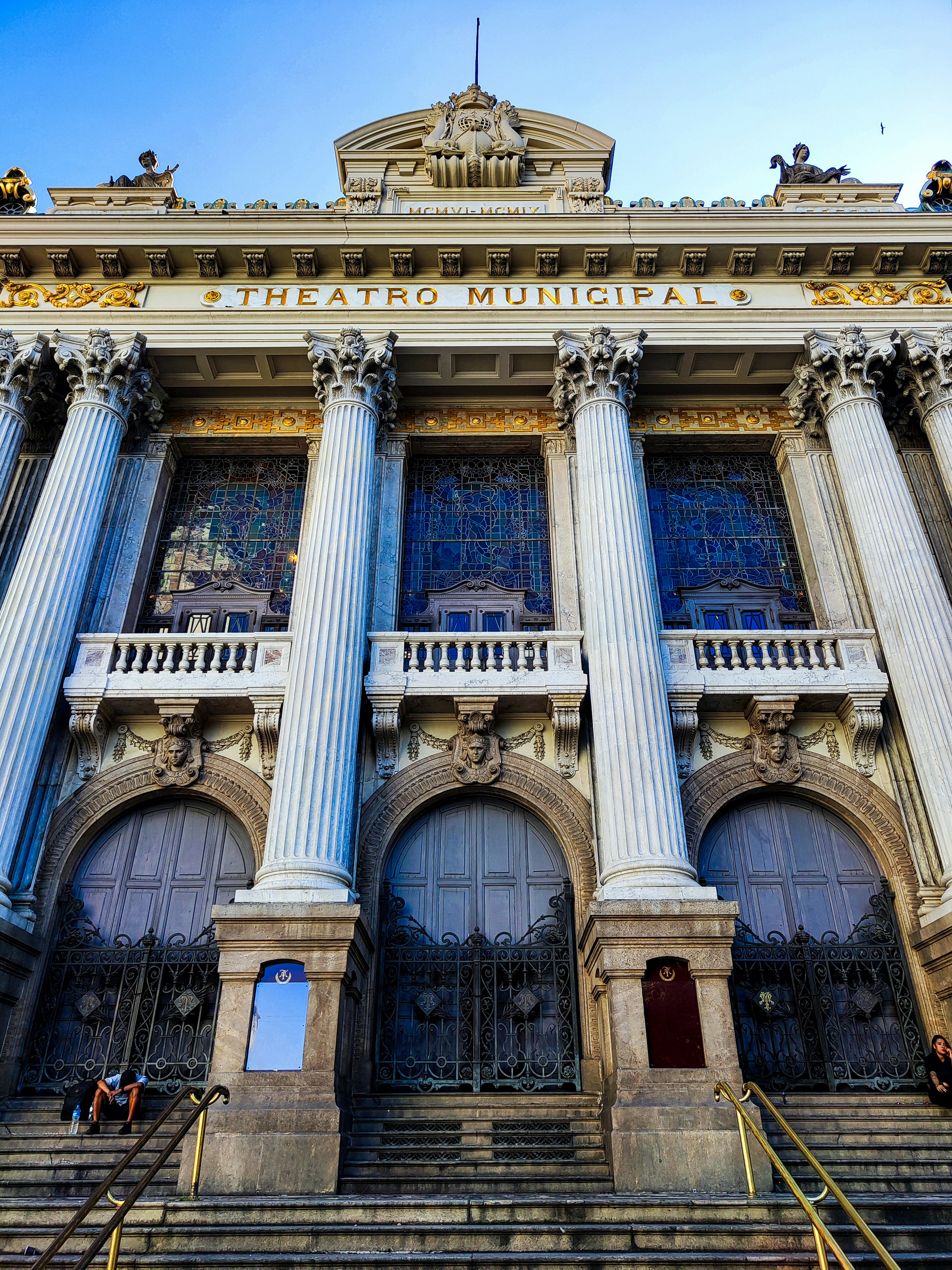 Steps to a Marble Colonnade: The Facade of The Municipal Theater