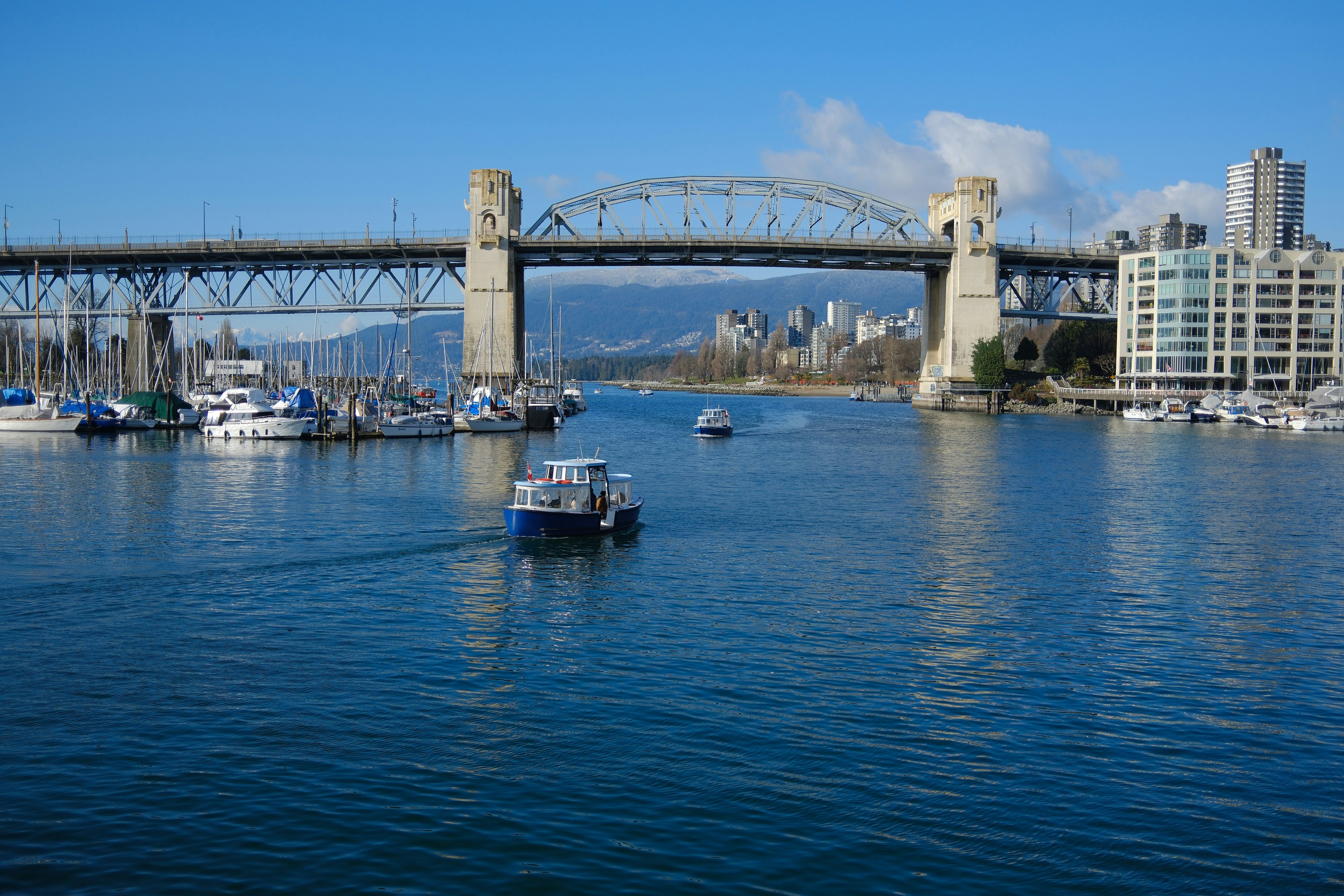City Harbor Bridge Silhouette Over Calm Waters