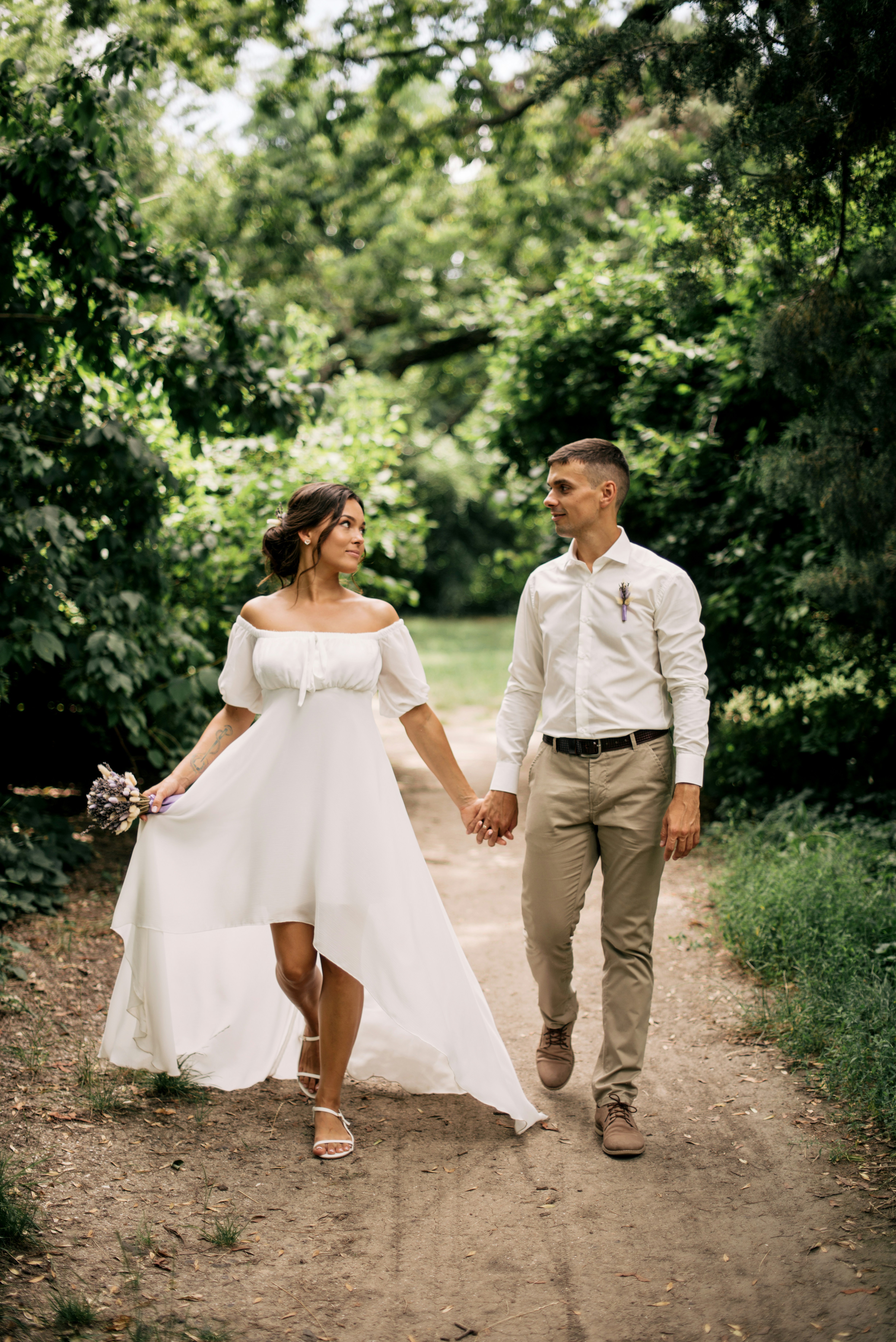 Holding Hands Through the Garden Path
