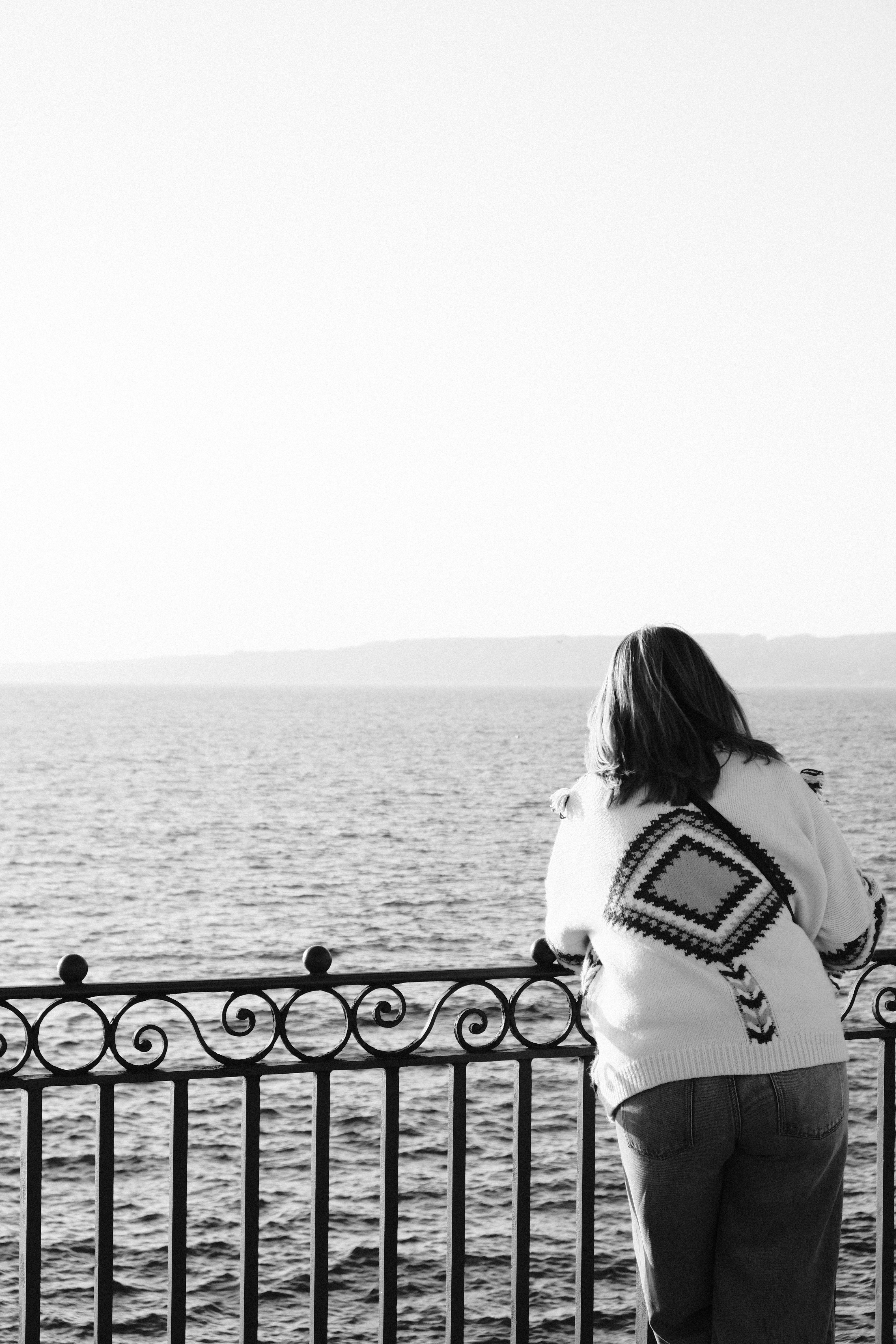 Overlooking the Horizon: A Quiet Moment at the Rail