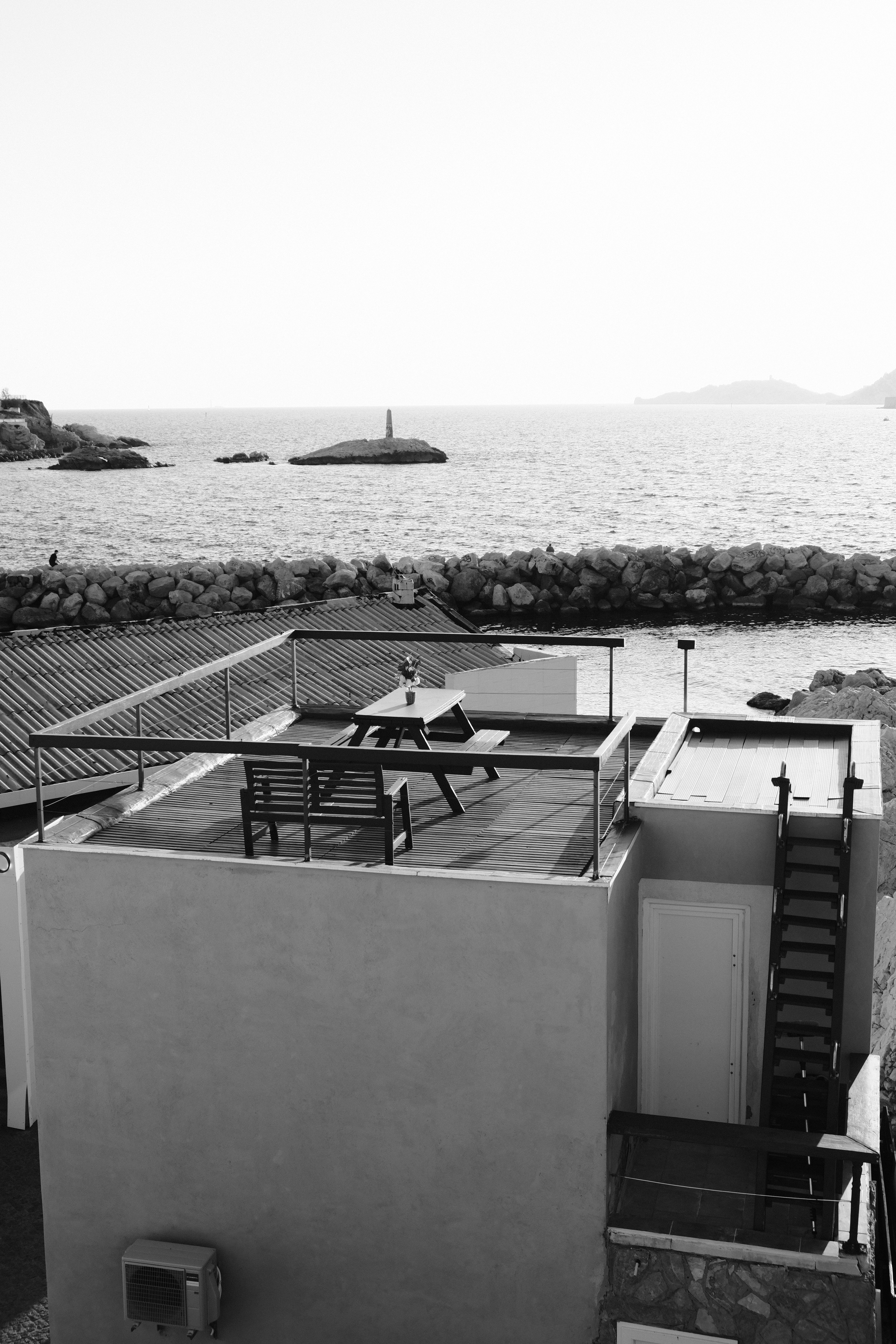 Rooftop Retreat Overlooking a Quiet Sea
