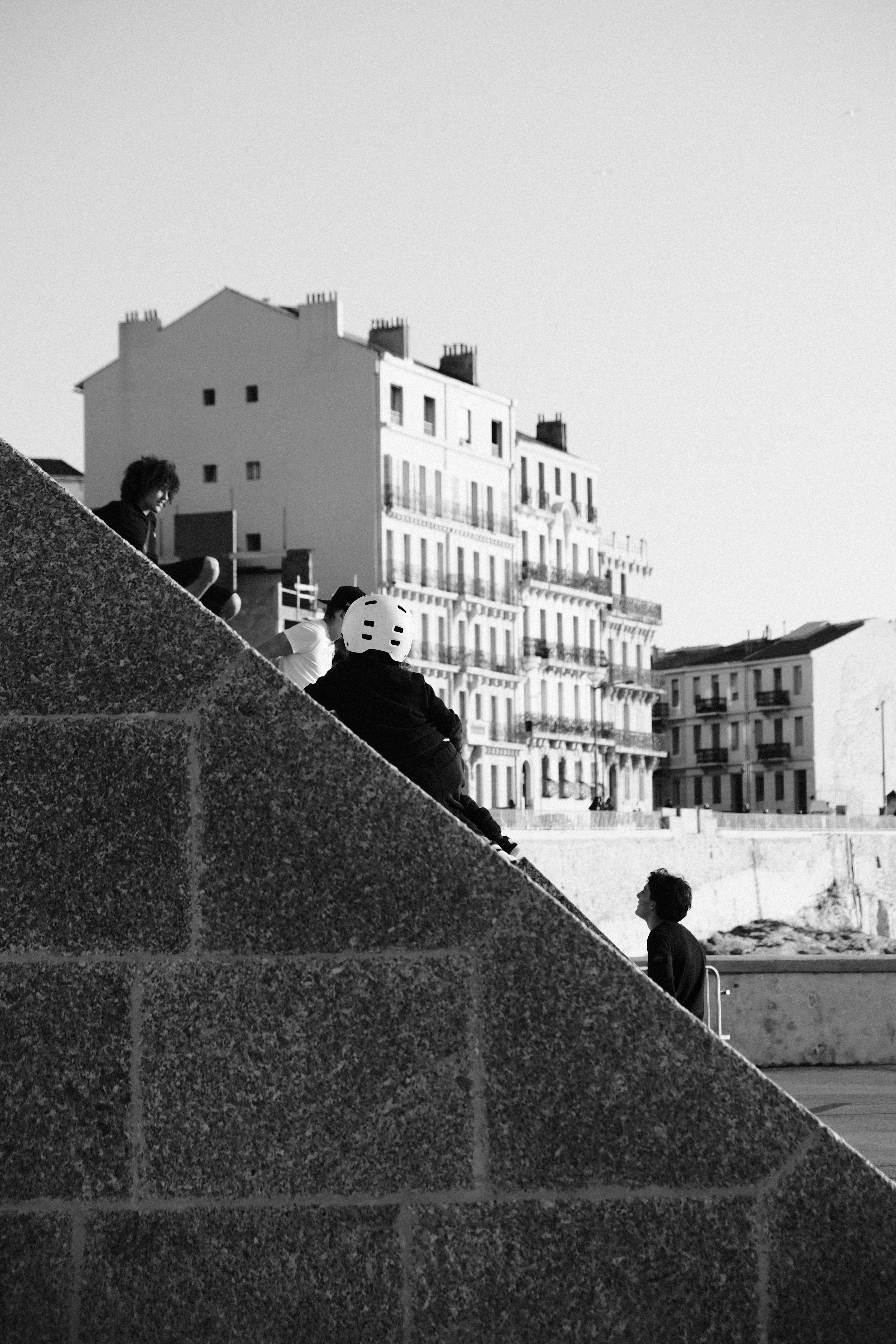 Riders on the Slanted City Wall
