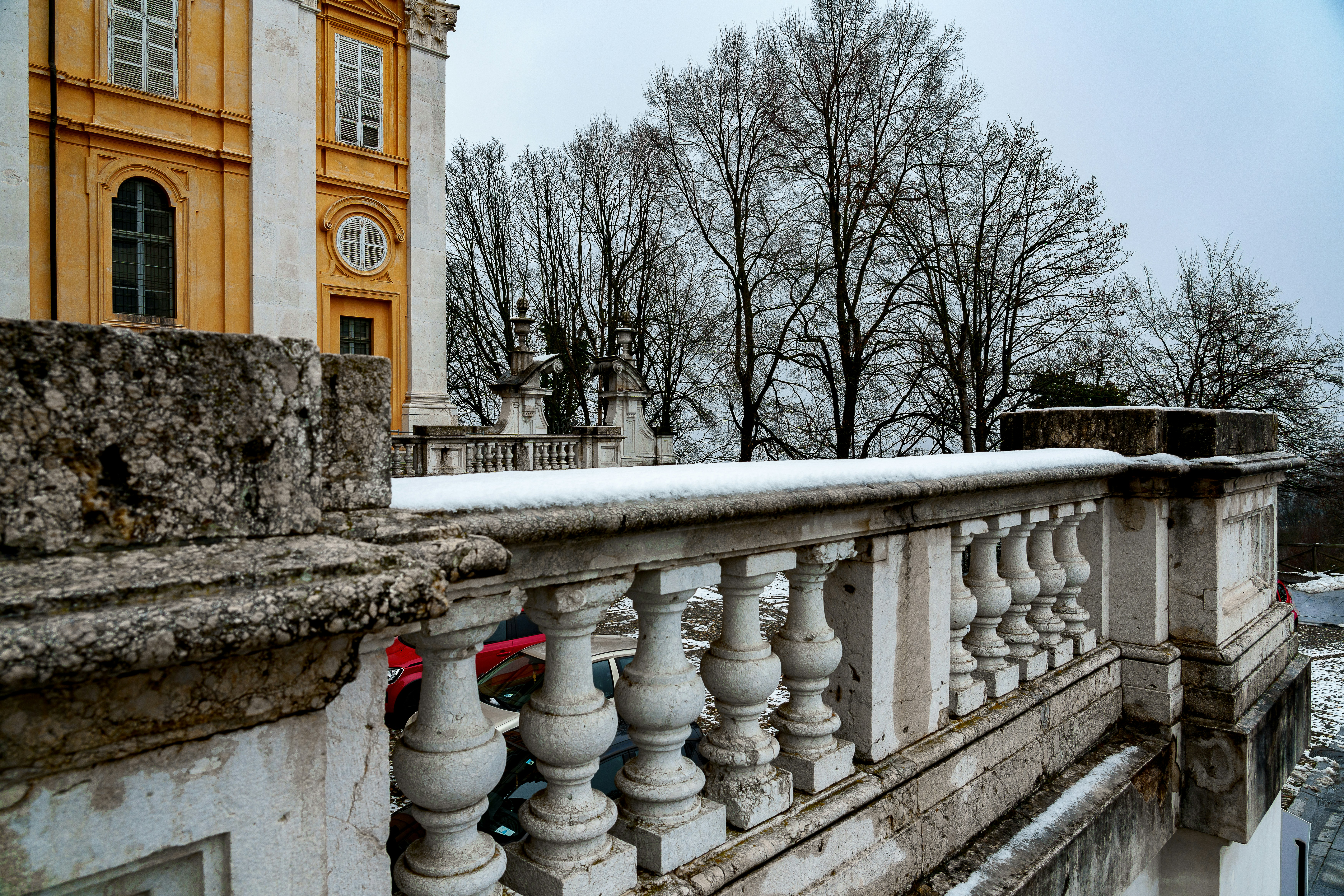 Balustrade Rime: A Quiet Terrace with Winter Light