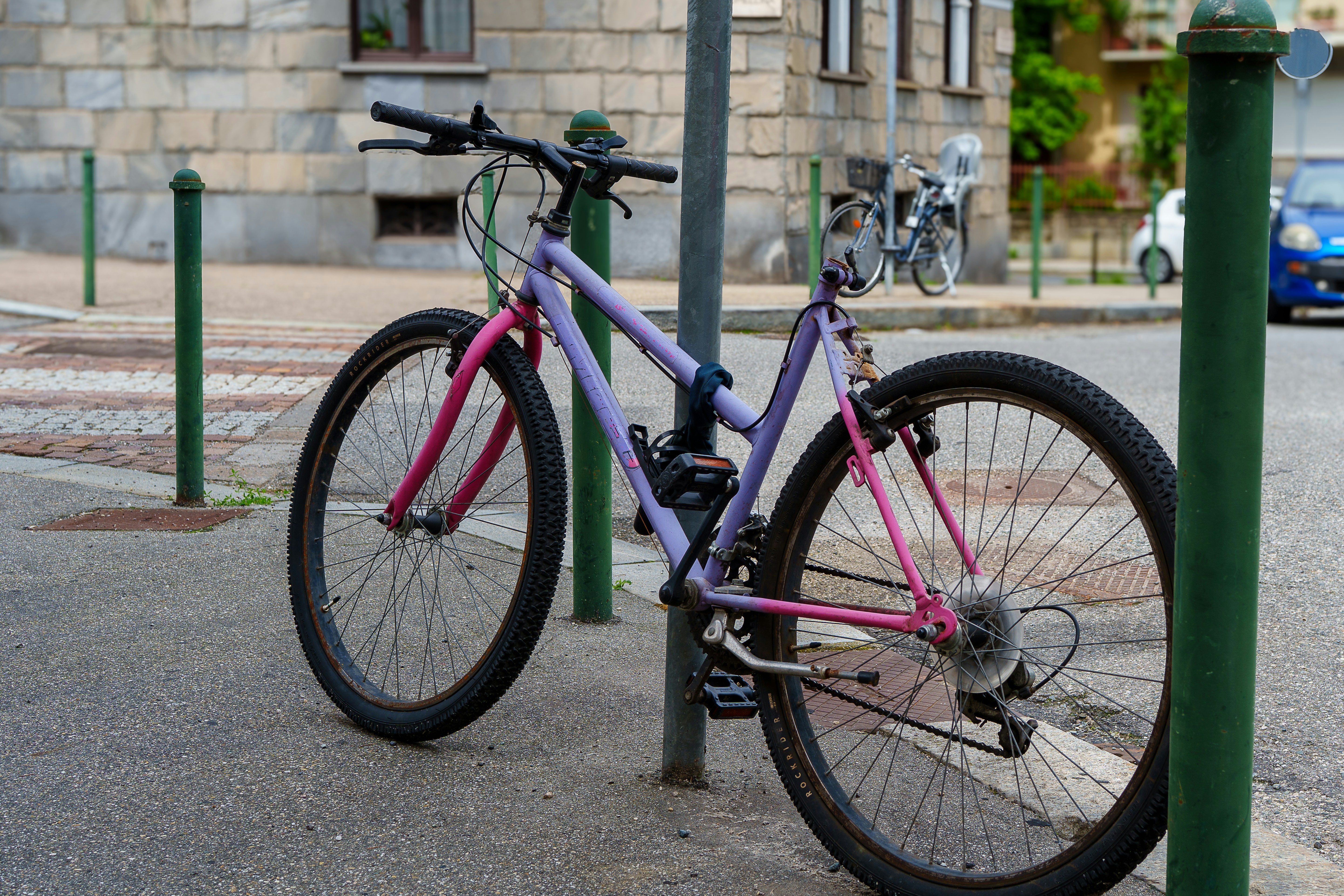 Pastel Ride: A Two-Tone Bicycle Binds the Street