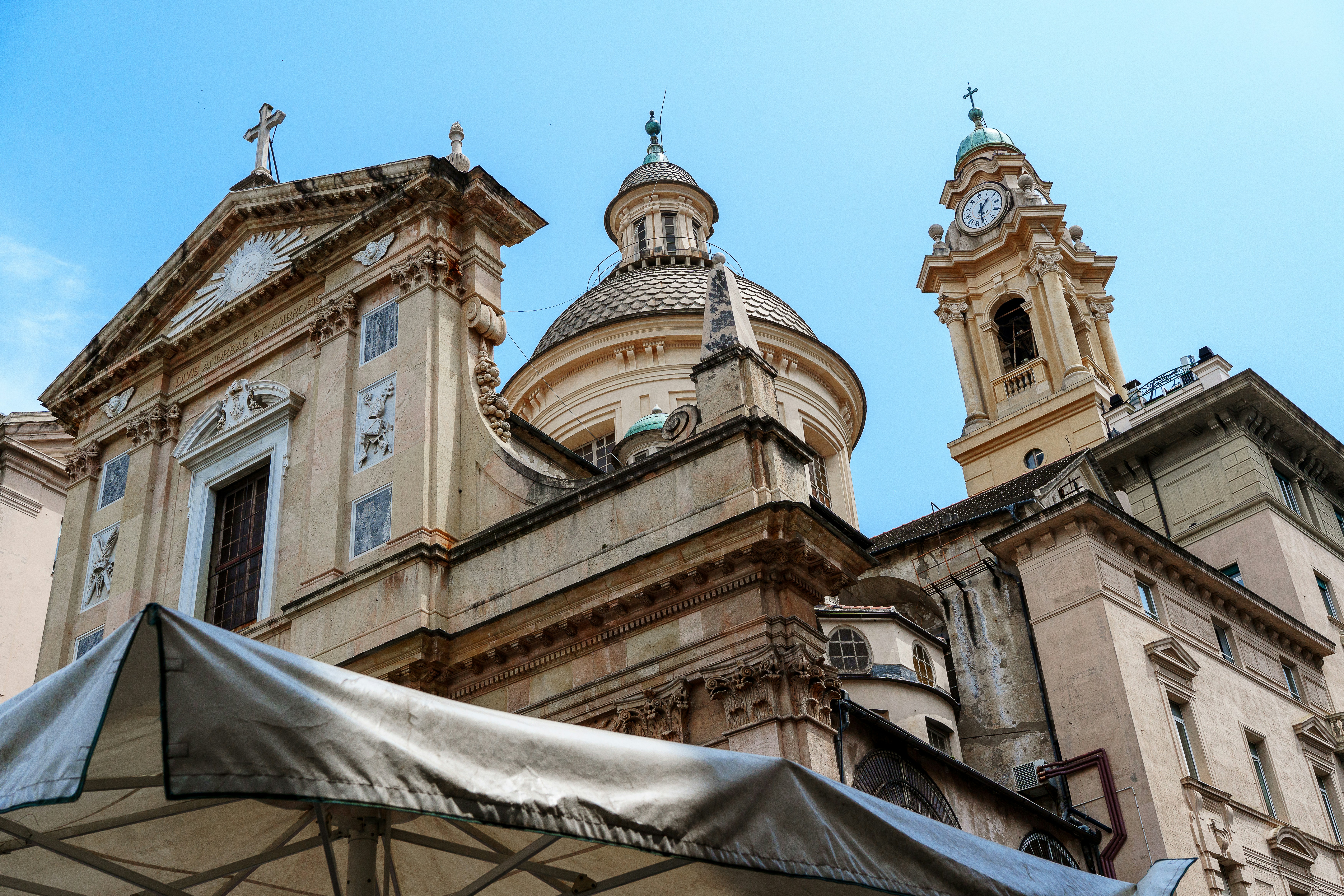 Baroque Cathedral Tessellations: A Corner of Skyline and Dome