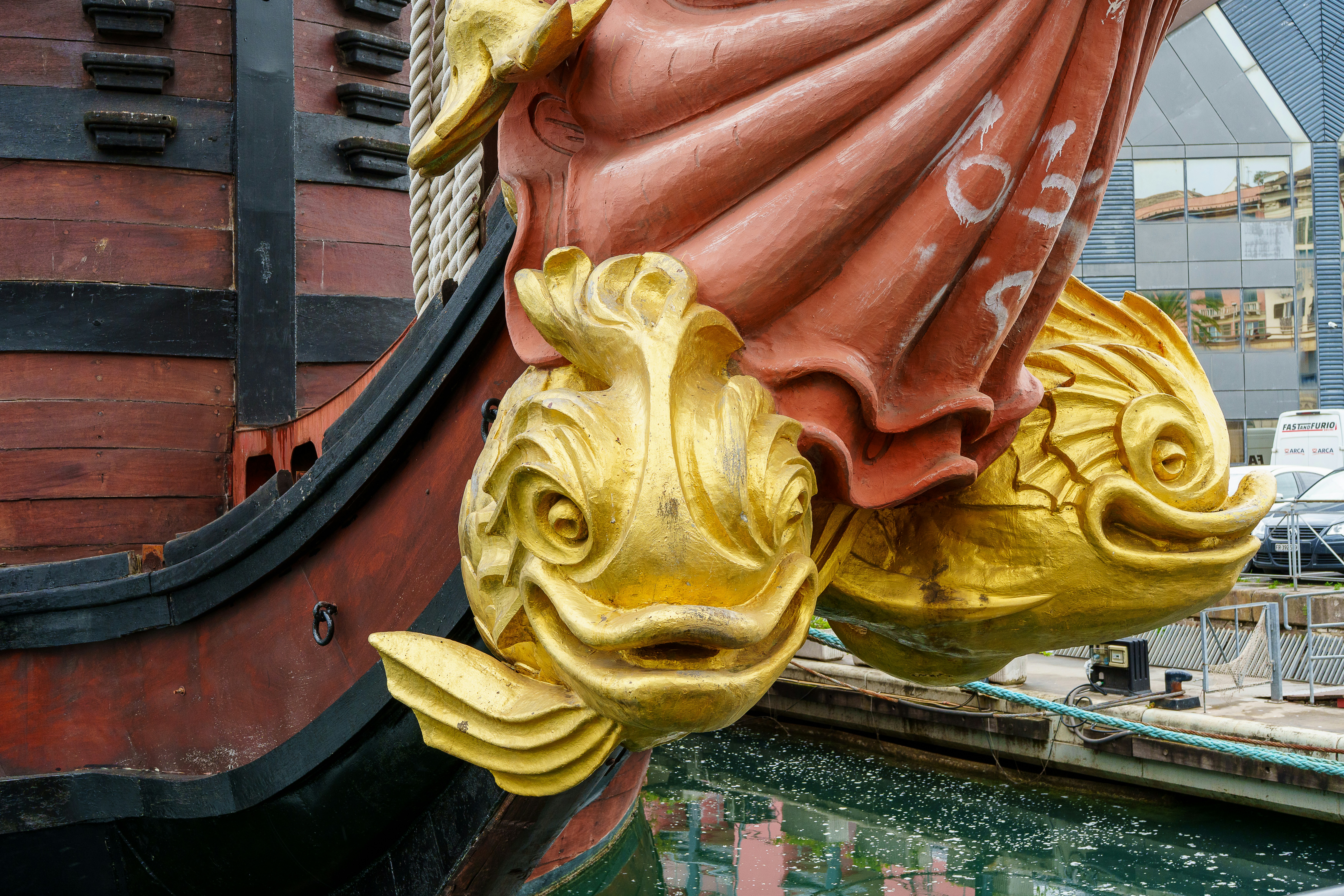 Golden Dragon Claw on a Traditional Vessel