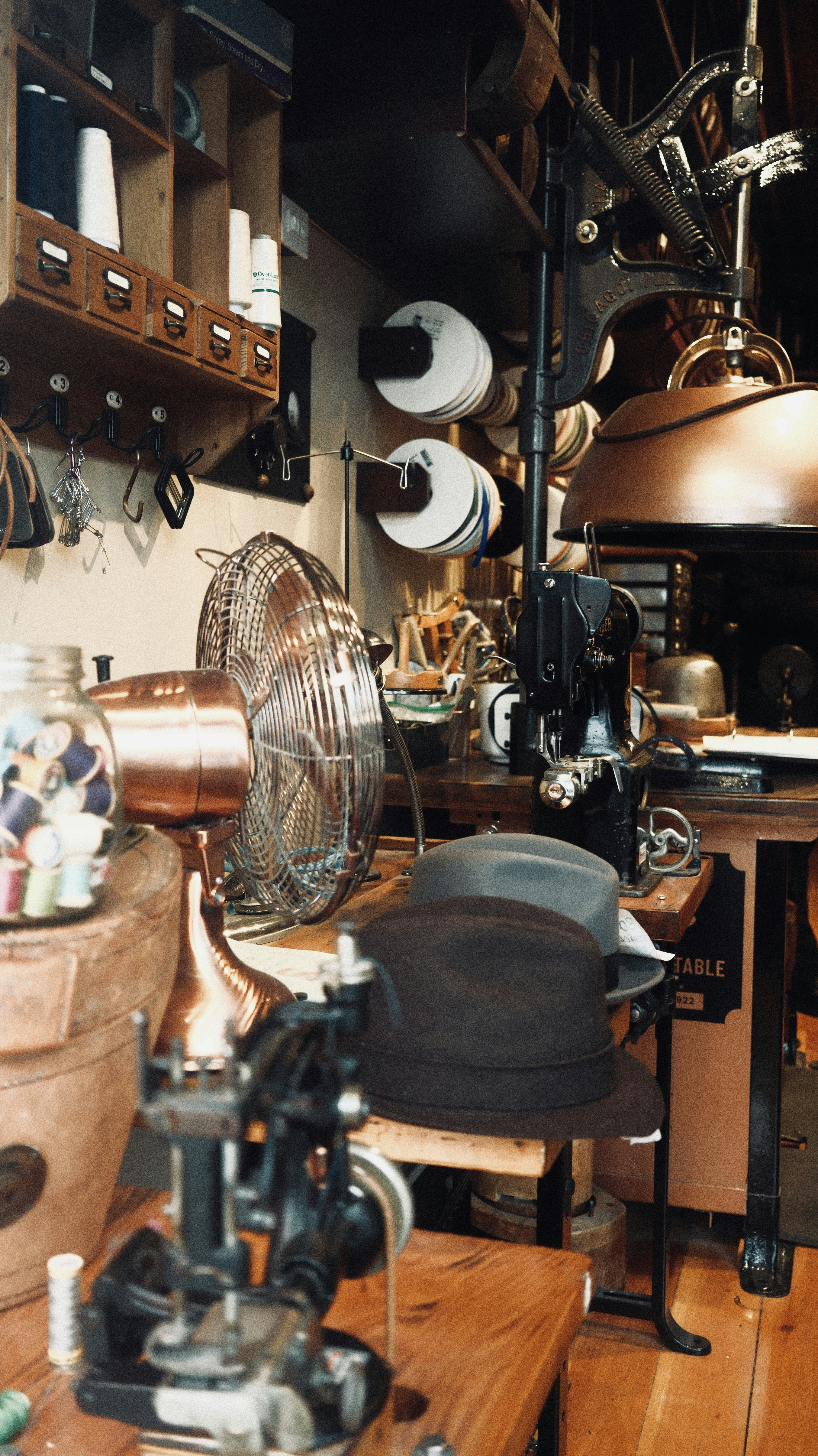Copper Workshop Chronicles: A Vintage Gearroom in Soft Evening Light